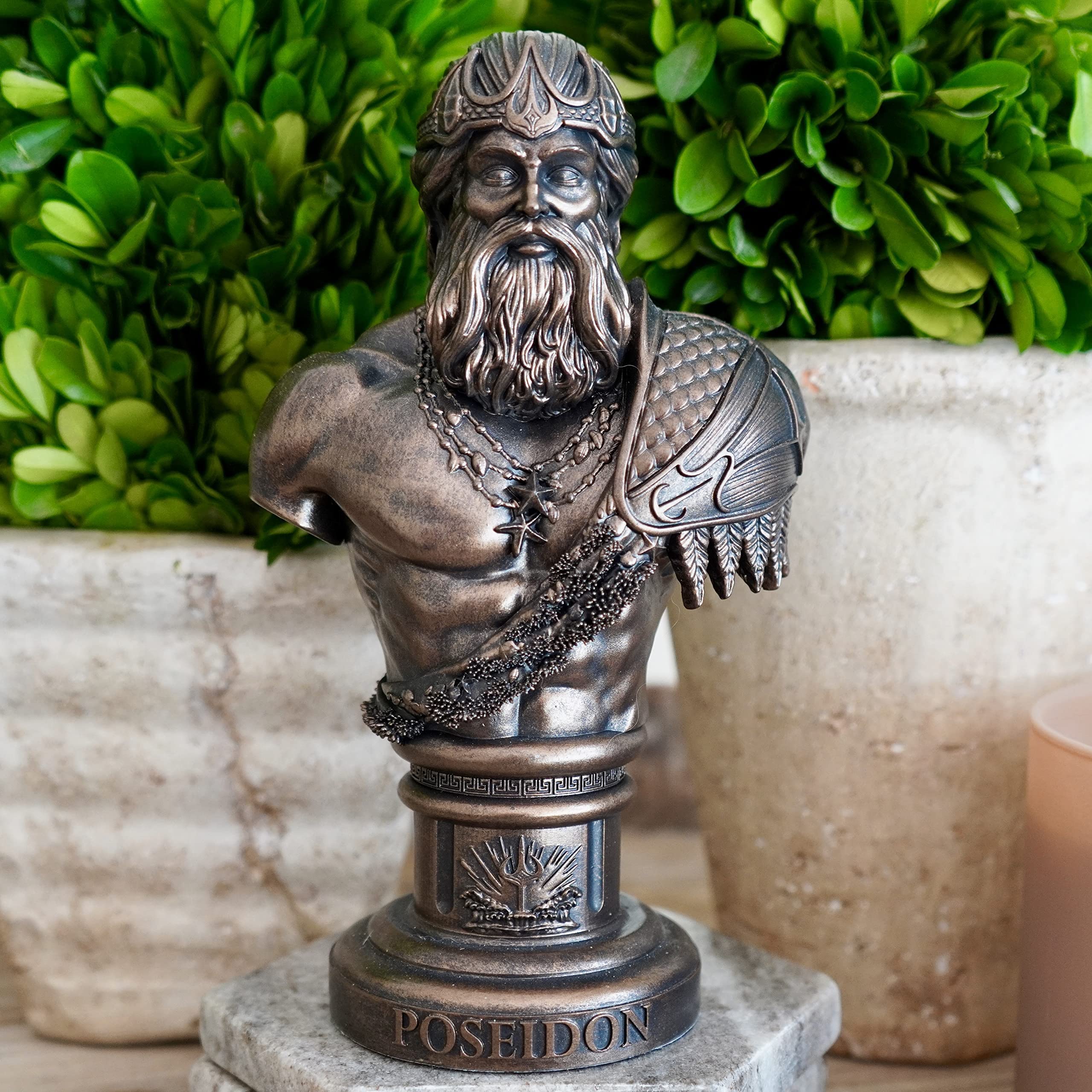 Snapklik.com : Poseidon Greek God Of The Sea Bust Statue Collectible ...