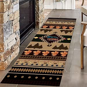 Amazon.com: EXINBU Bear Runner Hallway Rug, 2.6x7ft, Rustic Rustic ...