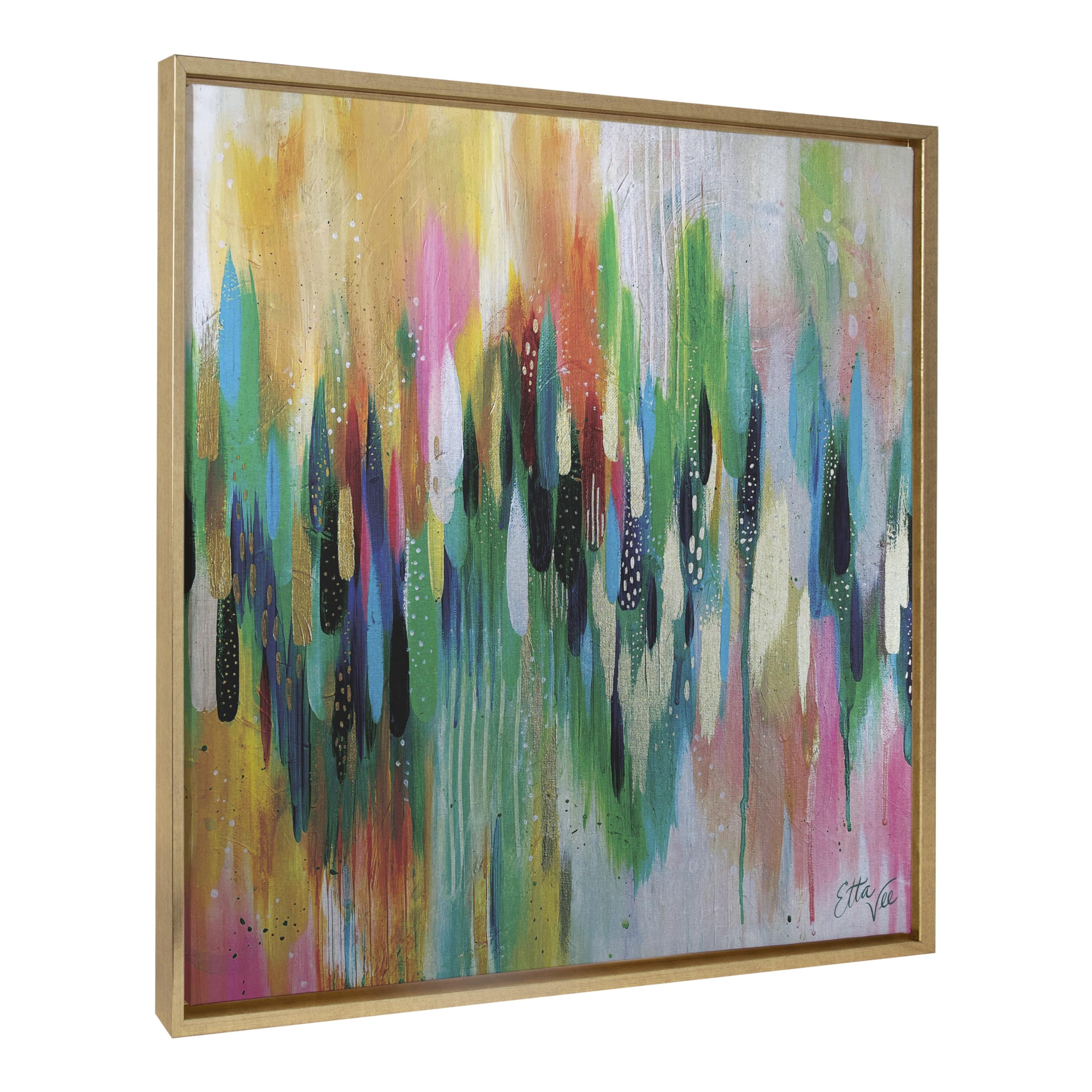 Amazon.com: Kate and Laurel Sylvie Brushstroke 155 Framed Metallic ...