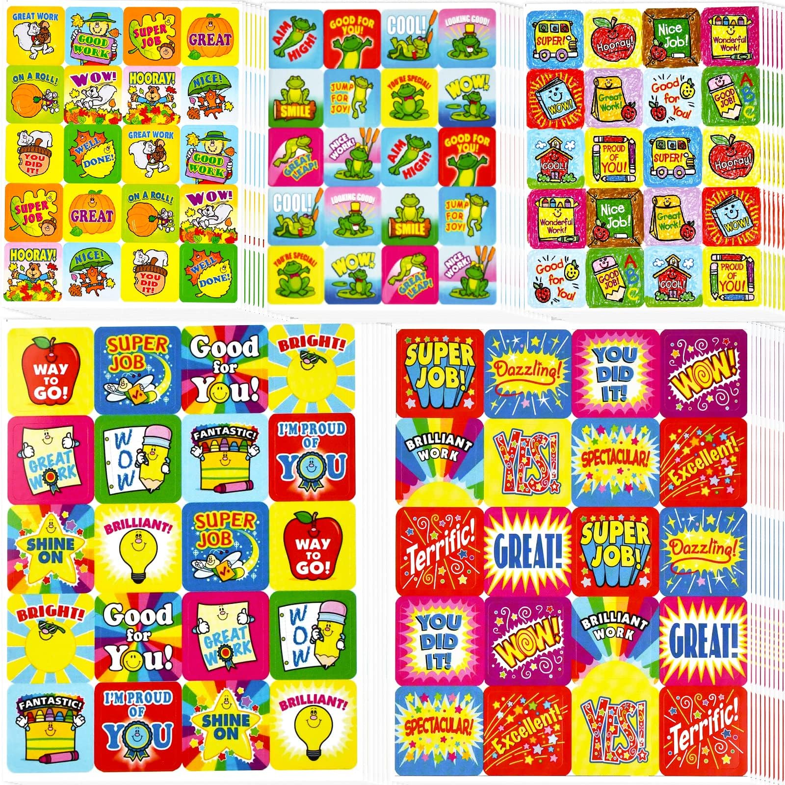 Amazon.com: 1000 Pcs Teacher Stickers for Students, Reward Stickers for ...