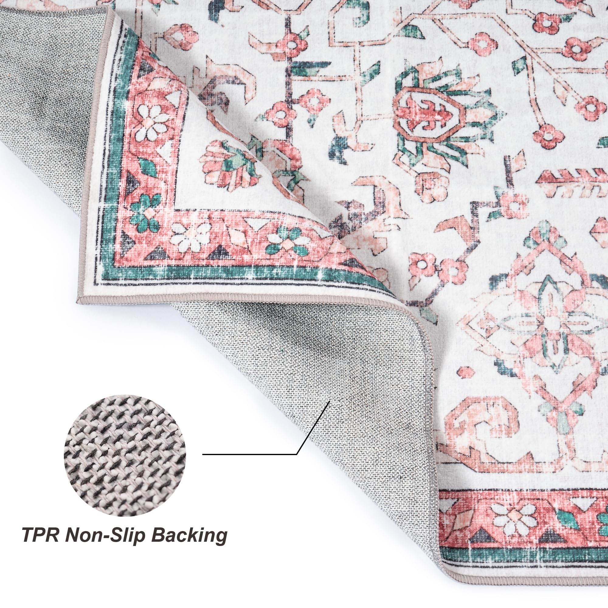 Valenrug Area Rug 5x7 - Machine Washable Rug, Stain-Resistant Living ...