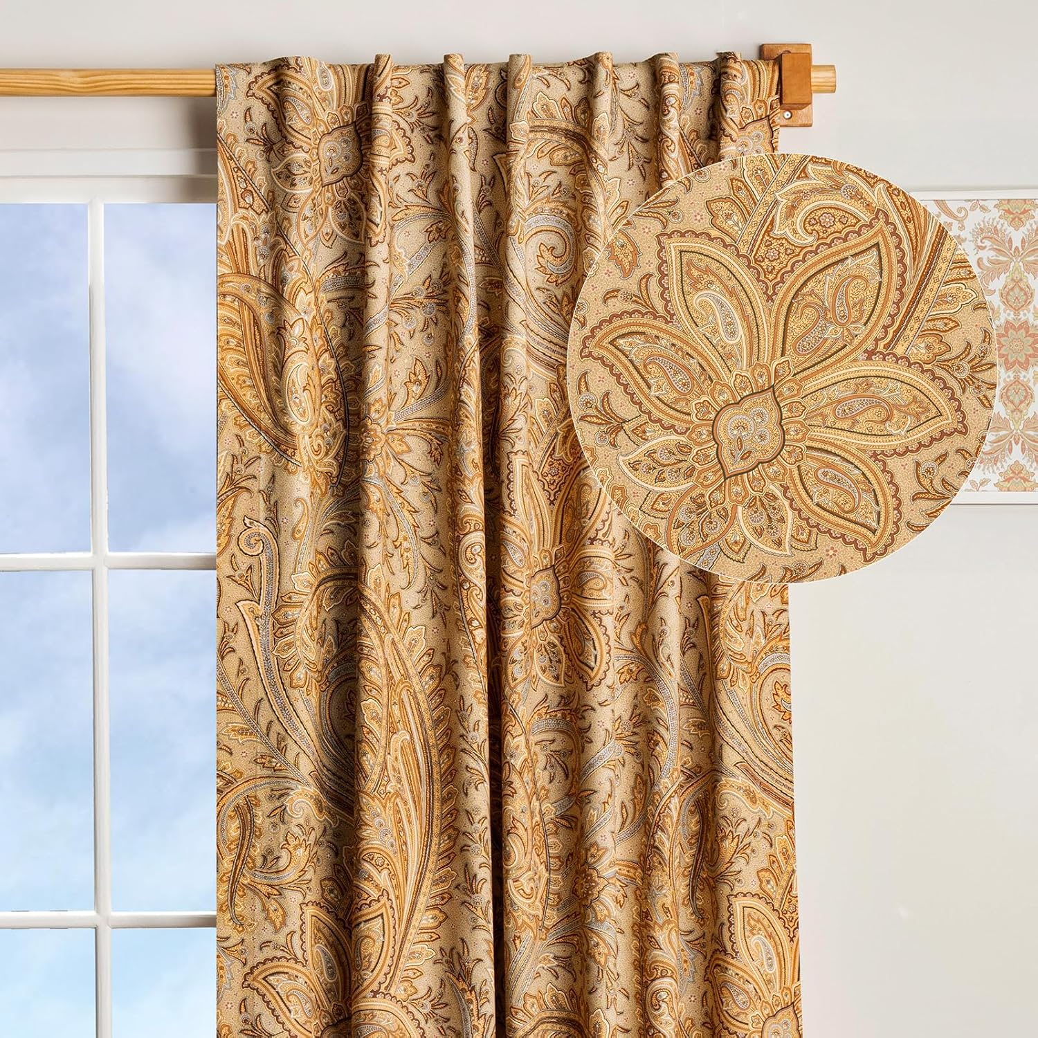 Amazon.com: Maison d' Hermine Curtains for Living Room 100% Cotton 96 ...