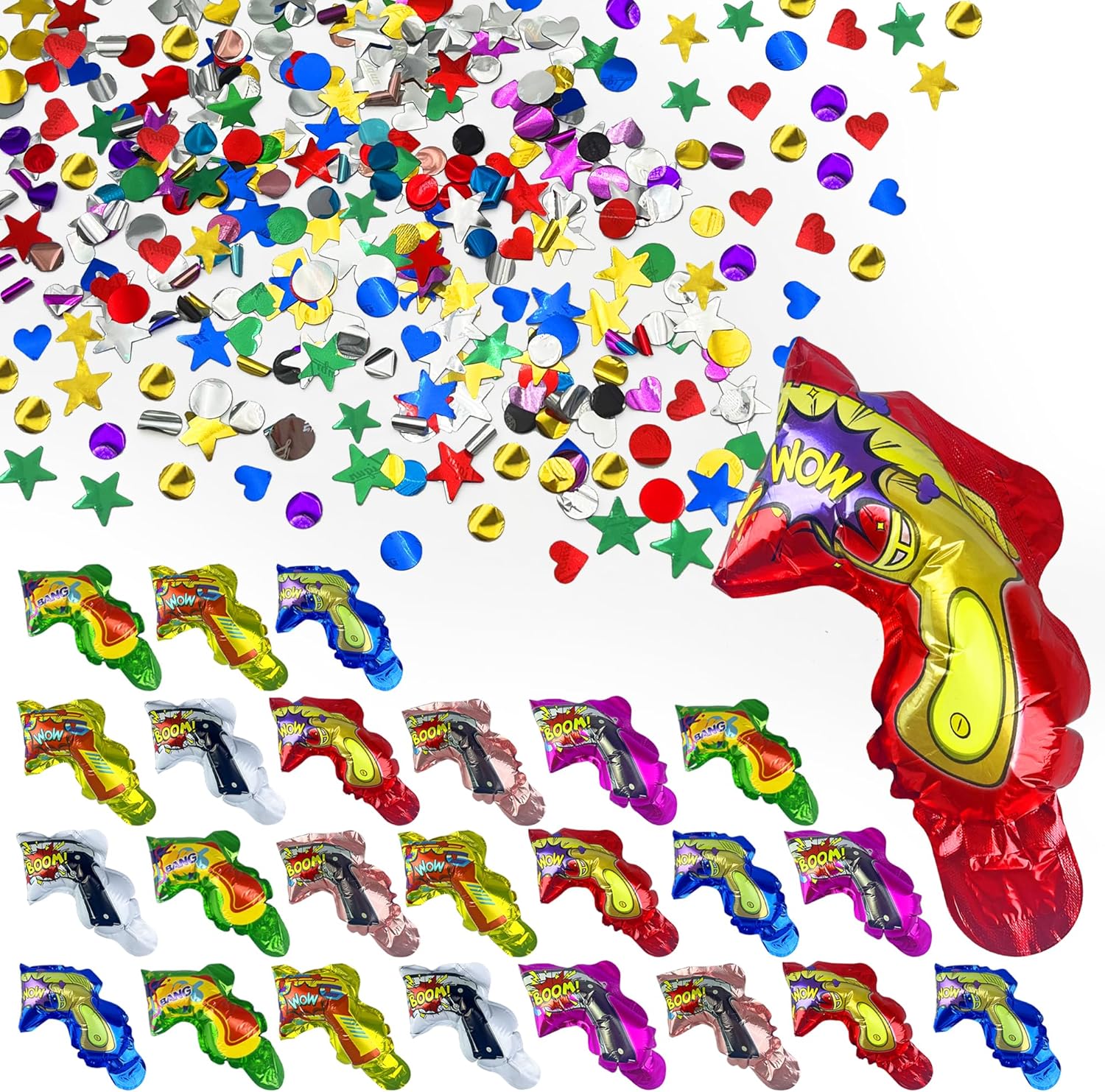 Amazon.com: 24PCS Colorful Handheld Confetti Poppers Multicolor ...