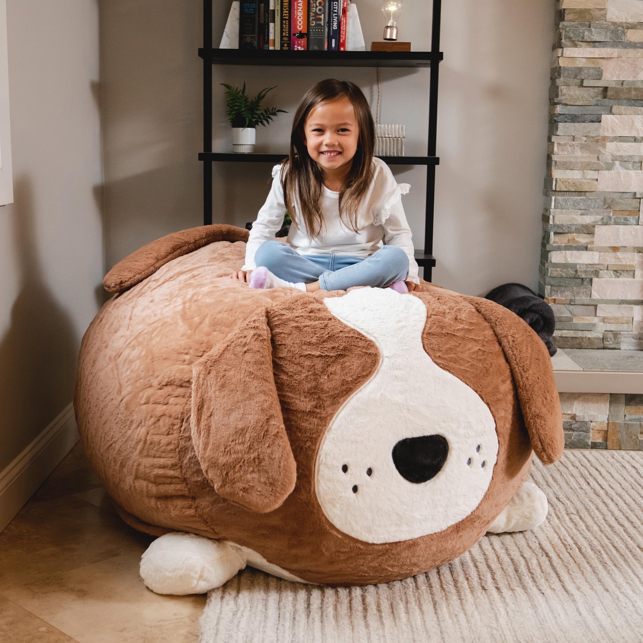 Big Joe Wild Things Foam Filled Animal Bean Bag Chair with Removable ...