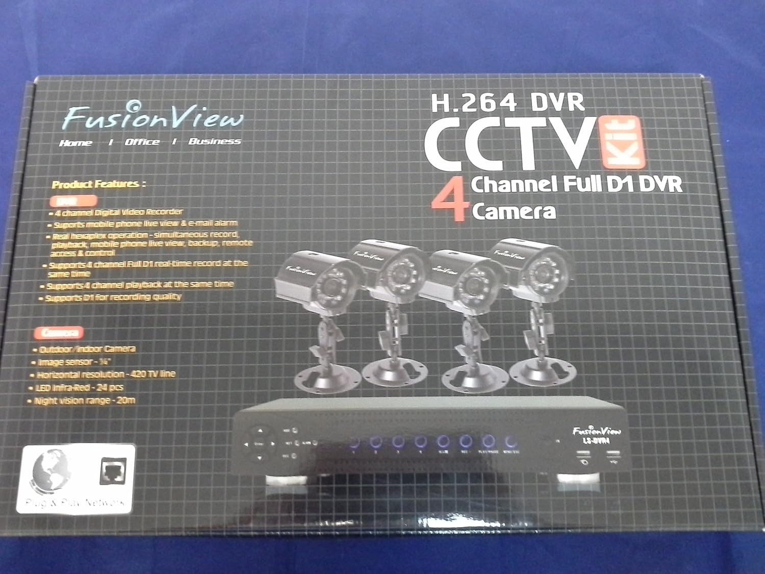 Amazon.com: 4CH CCTV DVR Fusionview, Plug & Play, Full D1 Resolution ...