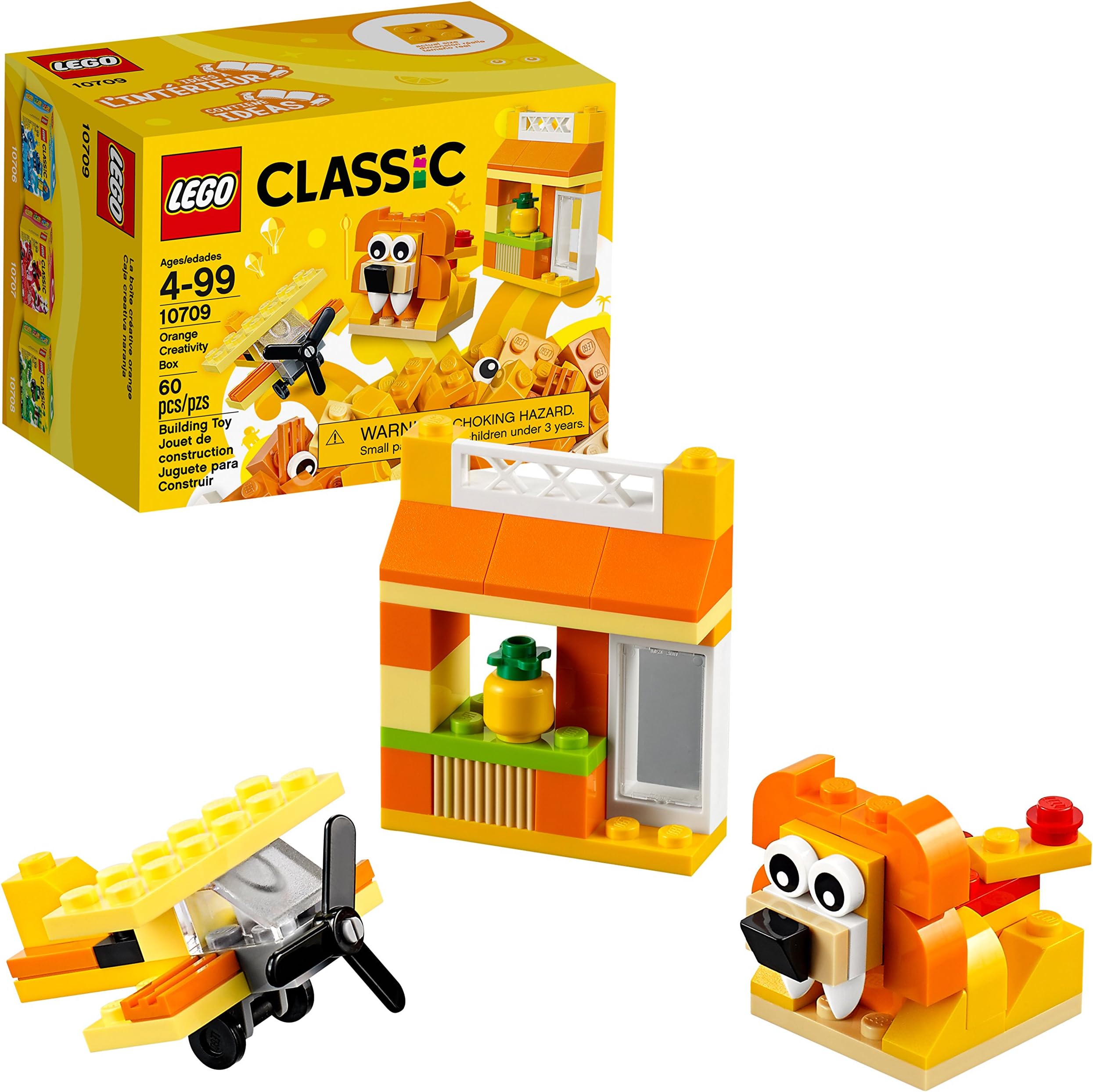 Amazon.com: LEGO Classic Orange Creativity Box 10709 Building Kit ...