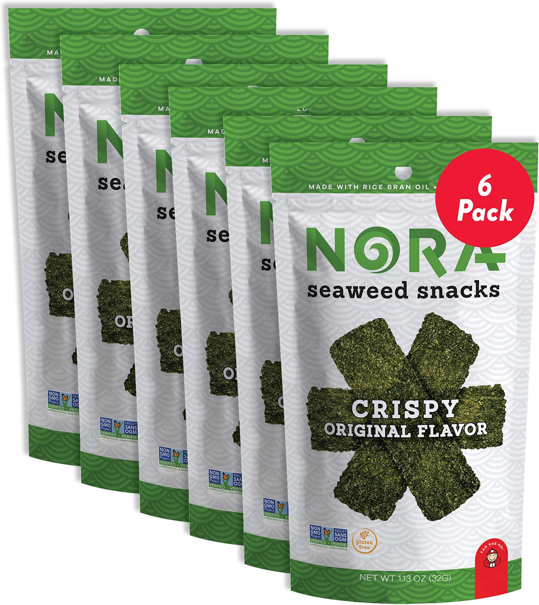 Amazon.com: Big Crispy Seaweed Snack Sheets by Tao Kae Noi | Spicy Thai ...