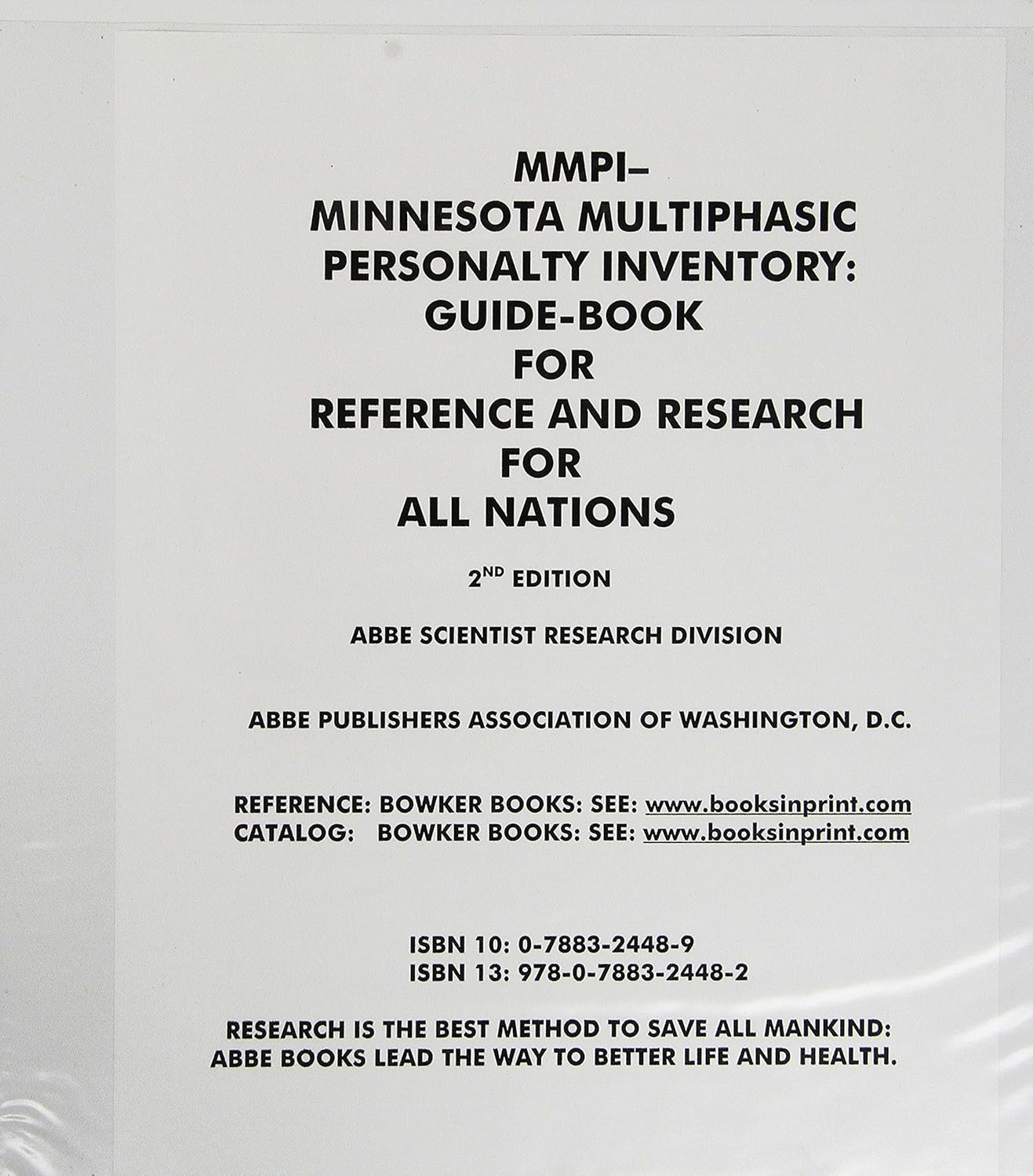 MMPI :Minnesota Multiphasic Personality Inventory: Guidebook for ...