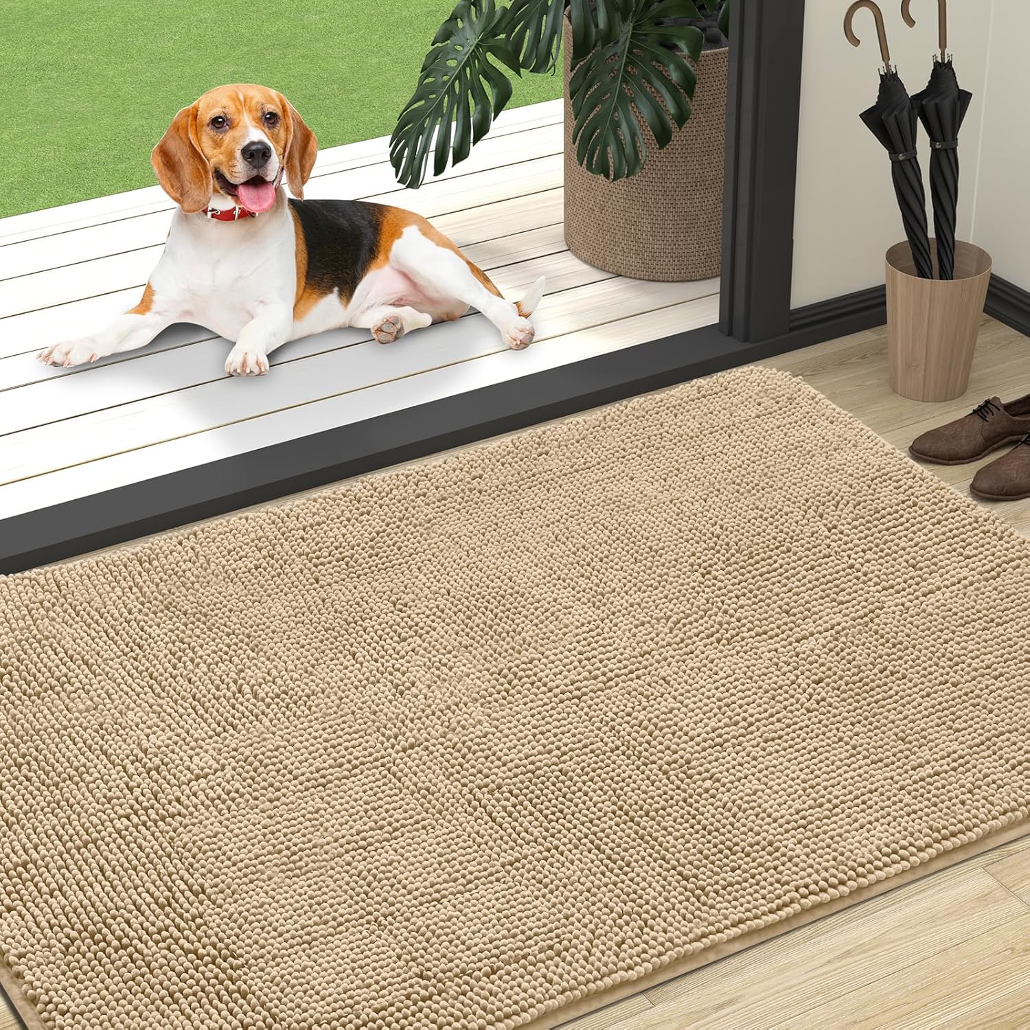 Amazon.com: OLANLY Dog Door Mat for Muddy Paws 47x32, Absorbs Moisture ...