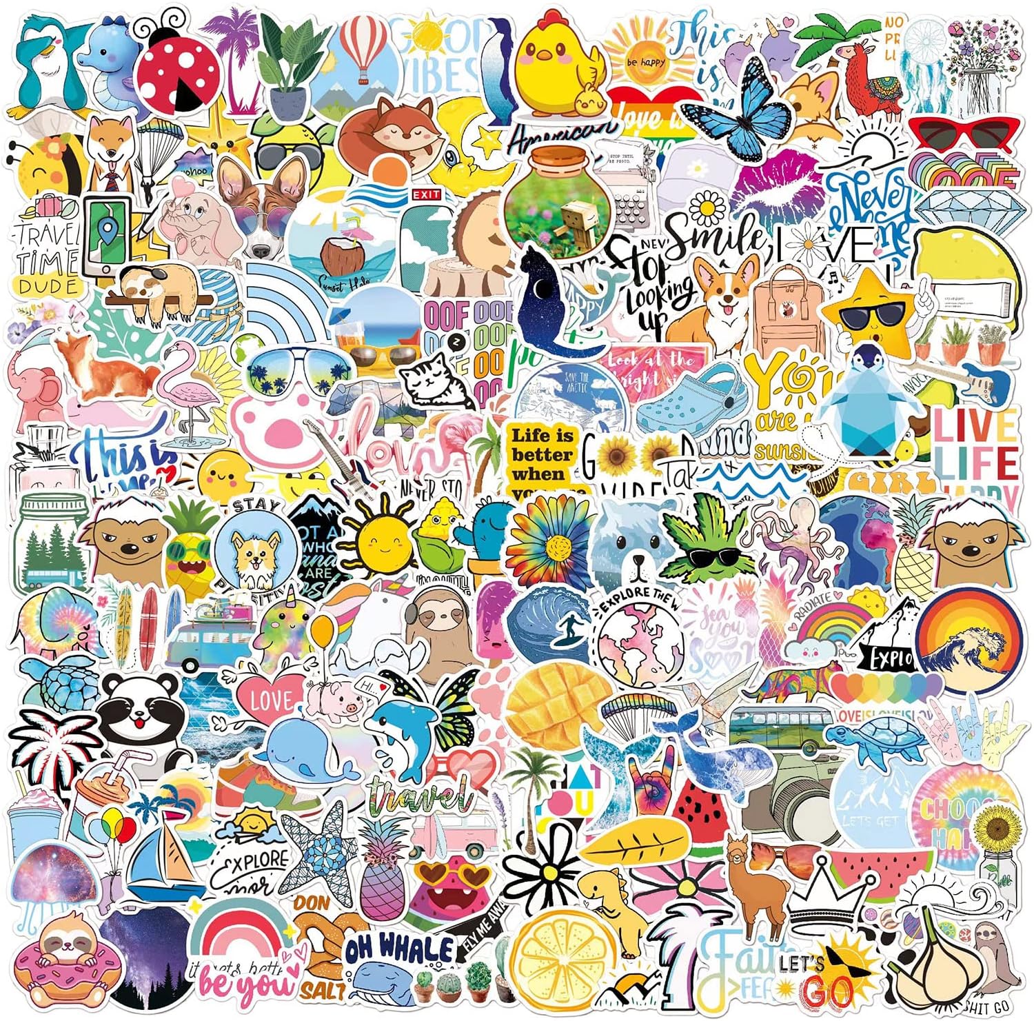 Amazon.com: QQUK 106pcs Random Stickers Pack Adults Teens Kids ...