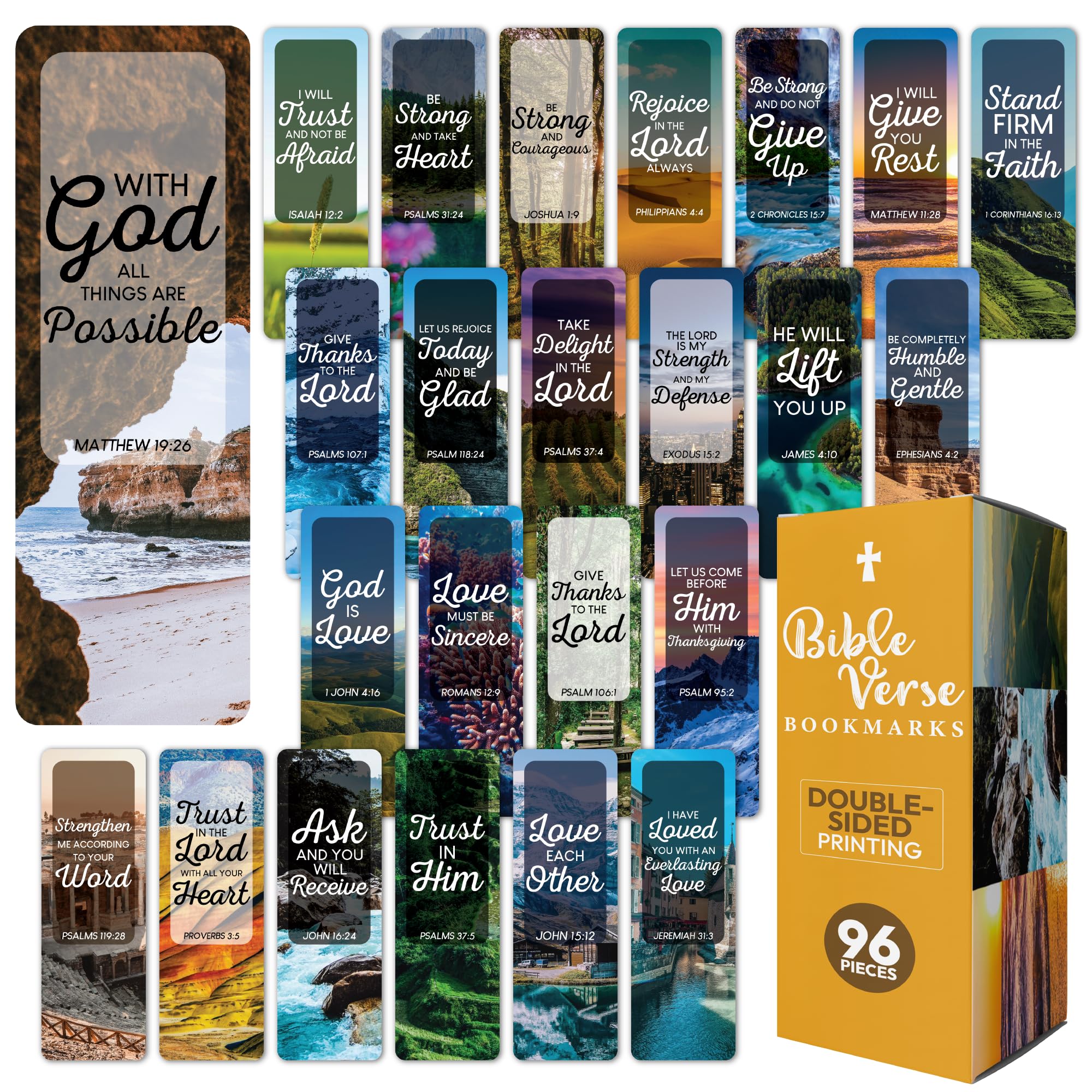 Amazon.com: Only Zest Christian Bookmarks, 96 PCS Bible Verse Bookmarks ...