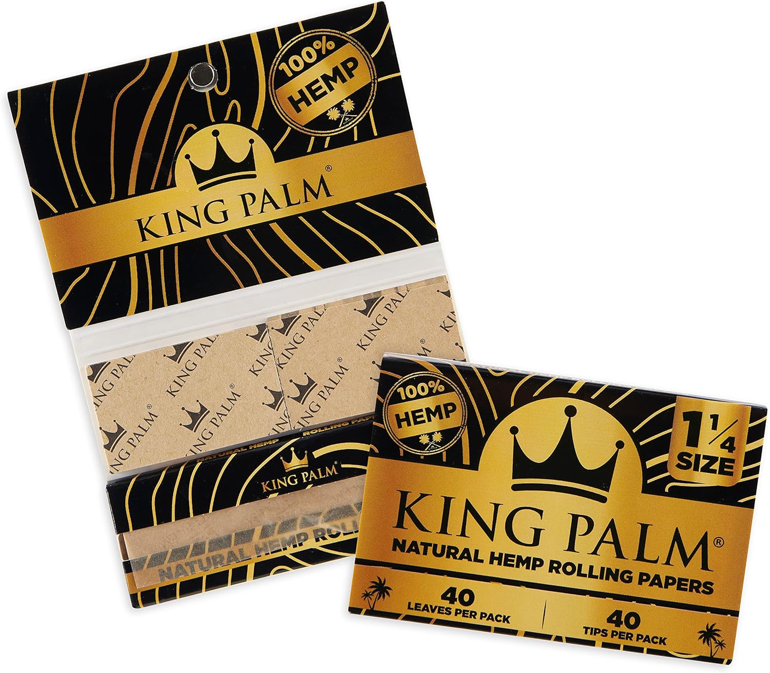 Amazon.com: King Palm Natural Rolling Papers and Tips - 40 Papers and ...