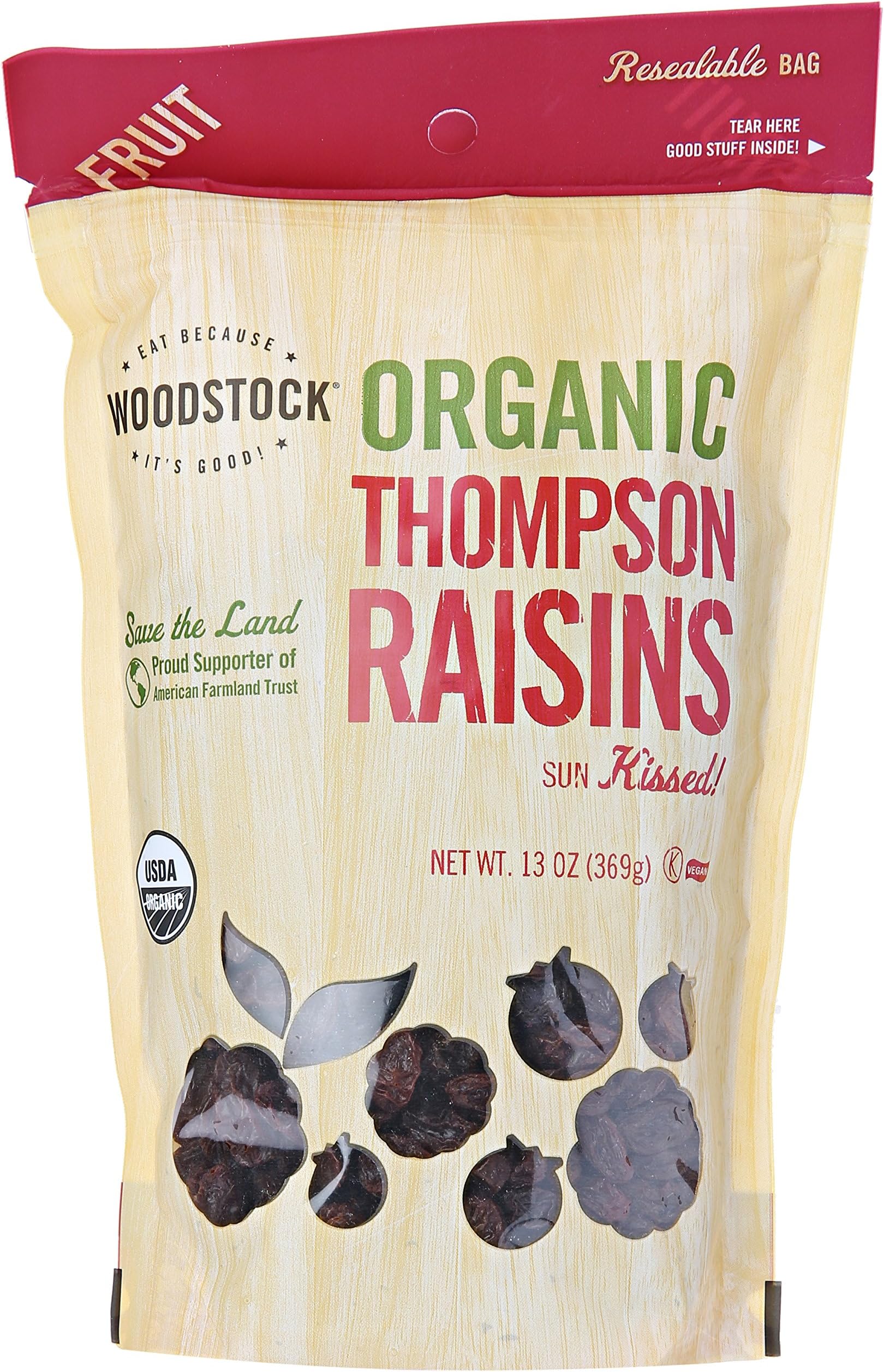 Amazon.com: Woodstock Organic Thompson Raisins, 13 Oz : Grocery ...