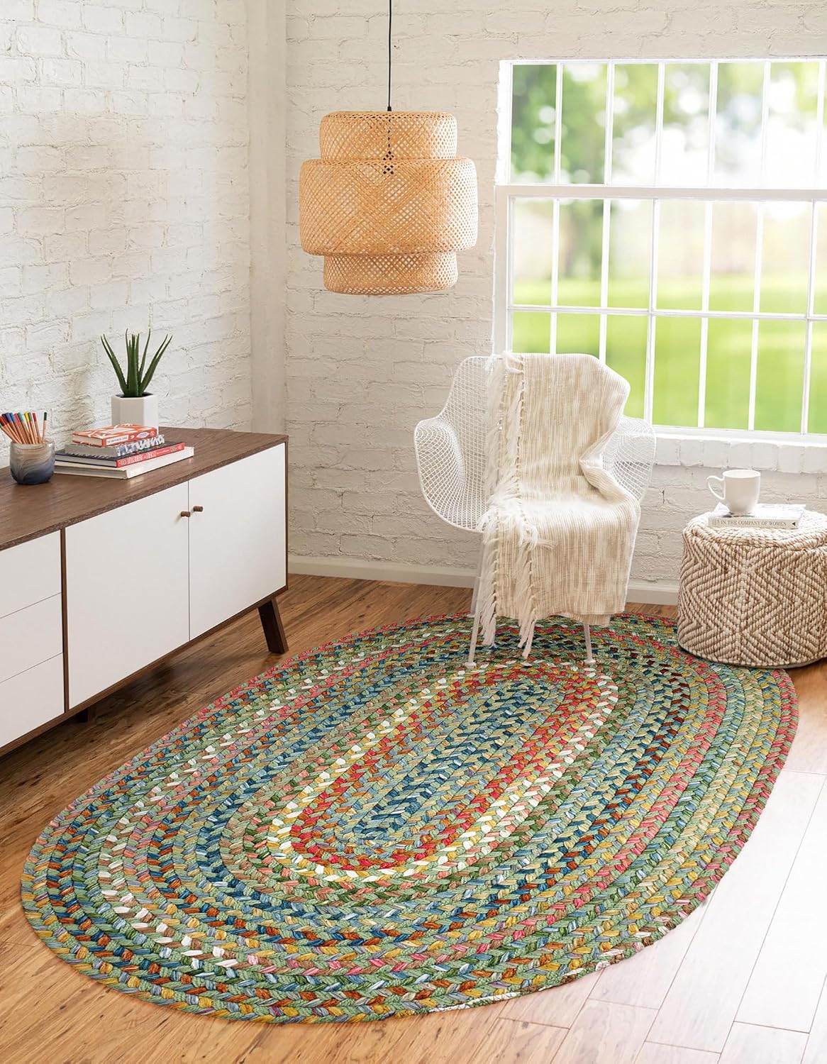 Amazon.com: RRI Home Decor Calm Water CW65 Peridot 7' x 9' Oval ...