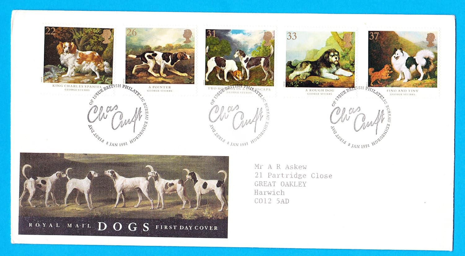 1991 Royal Mail Dogs First Day Cover with Special Post Mark : Amazon.co ...