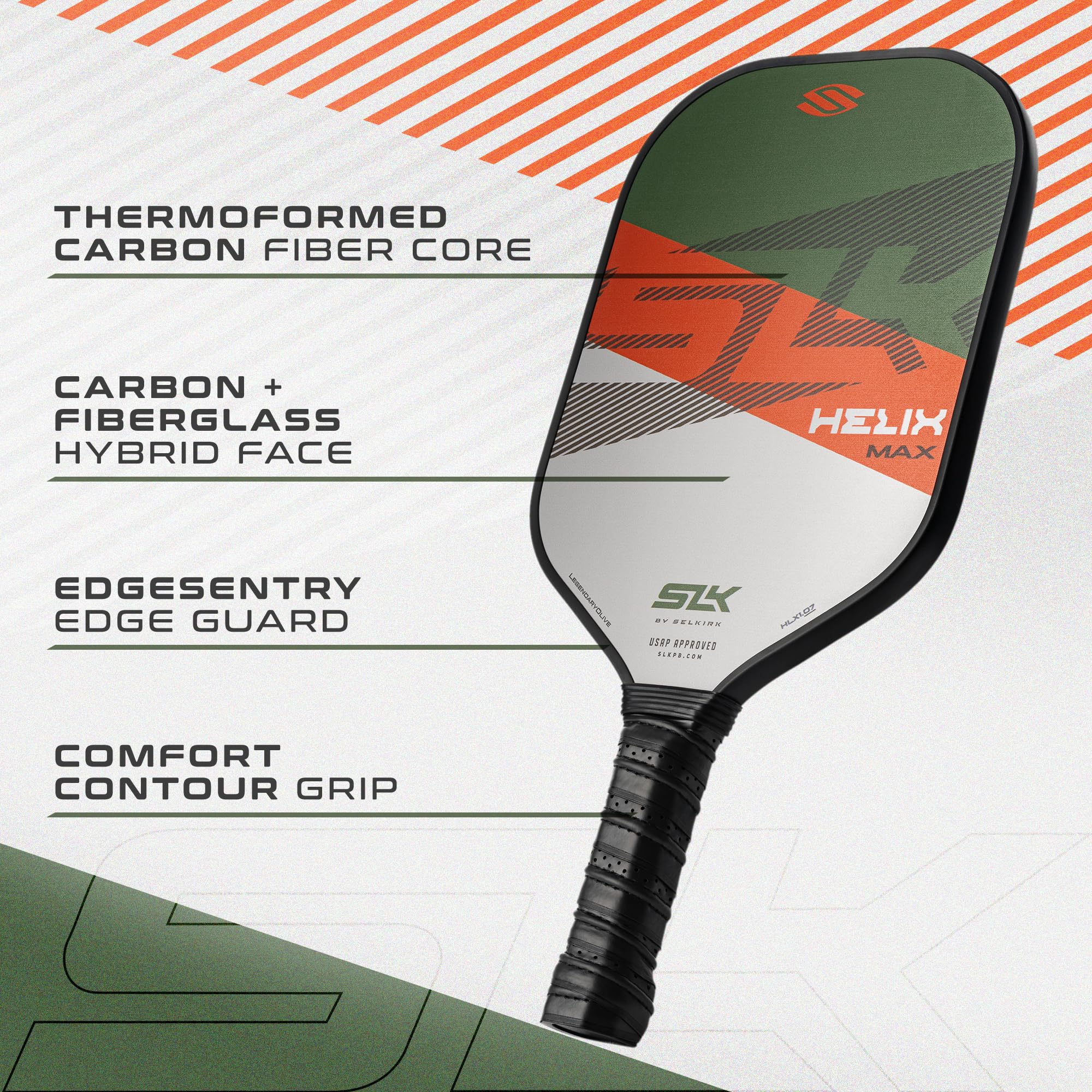 Snapklik.com : 2024 SLK Helix Pro Pickleball Paddle Carbon Fiber ...