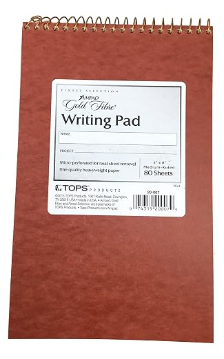 Gold Fibre Retro Writing Pad, Medium Rule, 5 x 8, Ivory, 80-Sheets/Pad ...