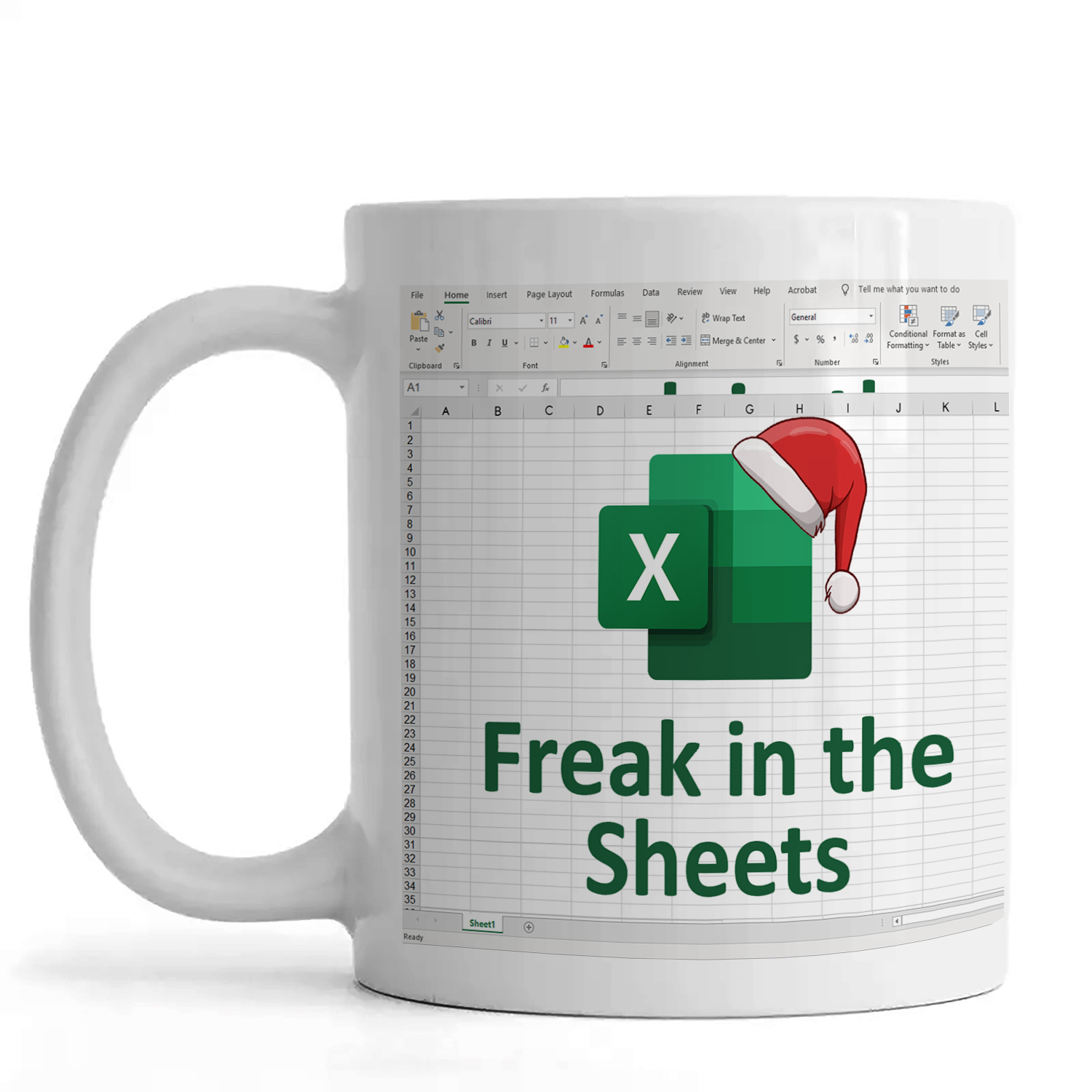 Watch Freak In The Sheets Mug Funny Spreadsheet Excel Coffee Mug on ...
