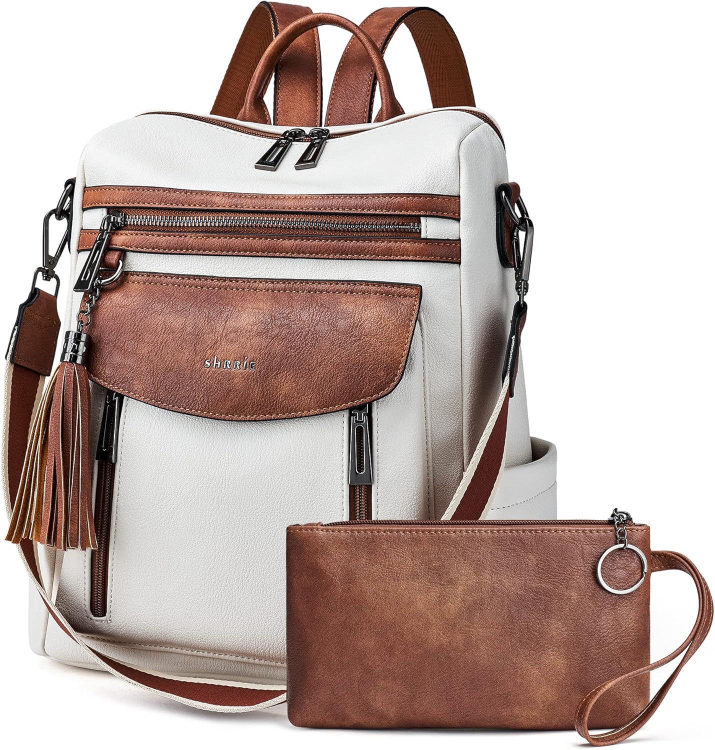 Amazon.com: Shrrie Backpack Purse for Women Fashion Leather Backpack ...