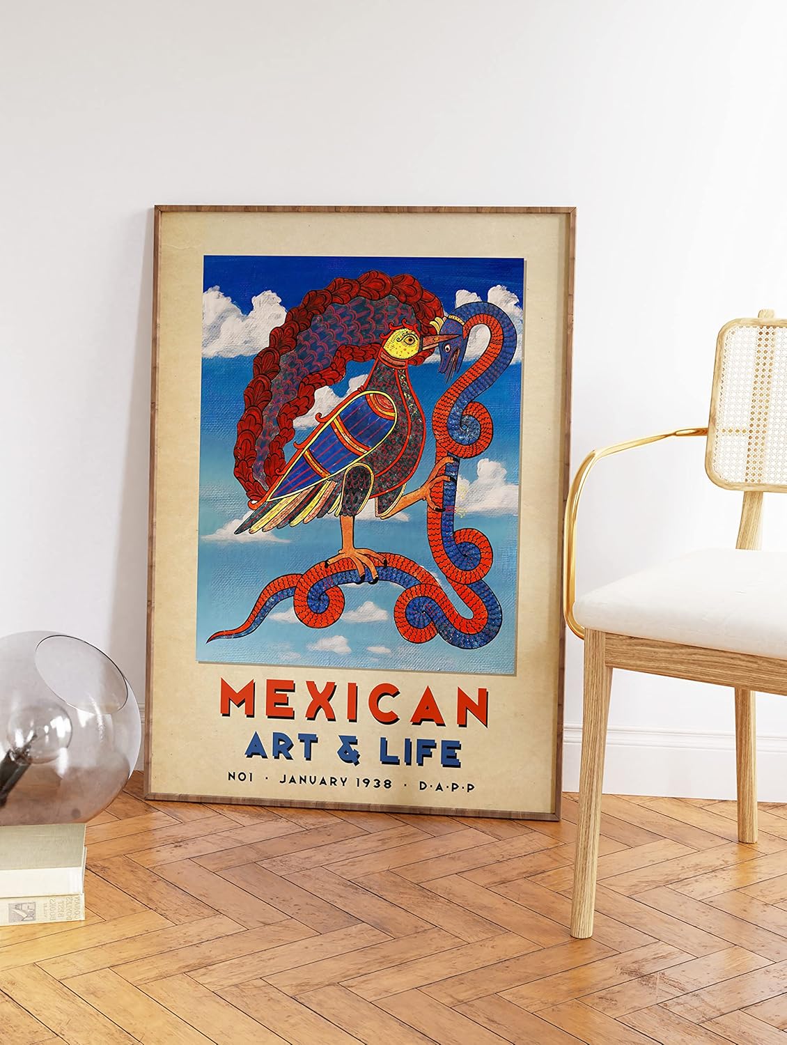 Amazon.com: Mexican Art Poster, Mexican Bird and Snake Poster, Mexican ...