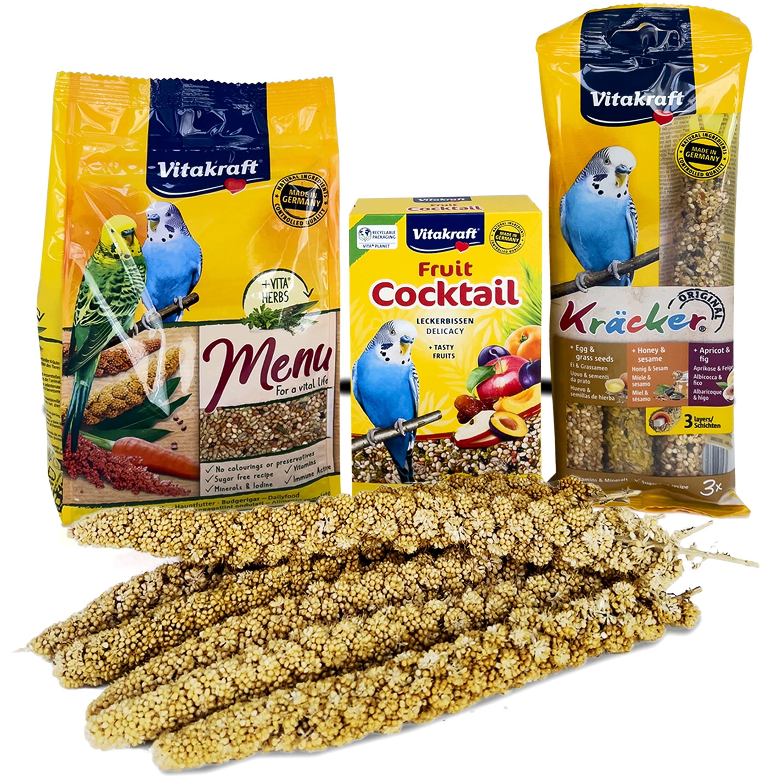 Fabylz Mart Budgie Food bundle of Budgie Seed Mix & Budgie Treats ...