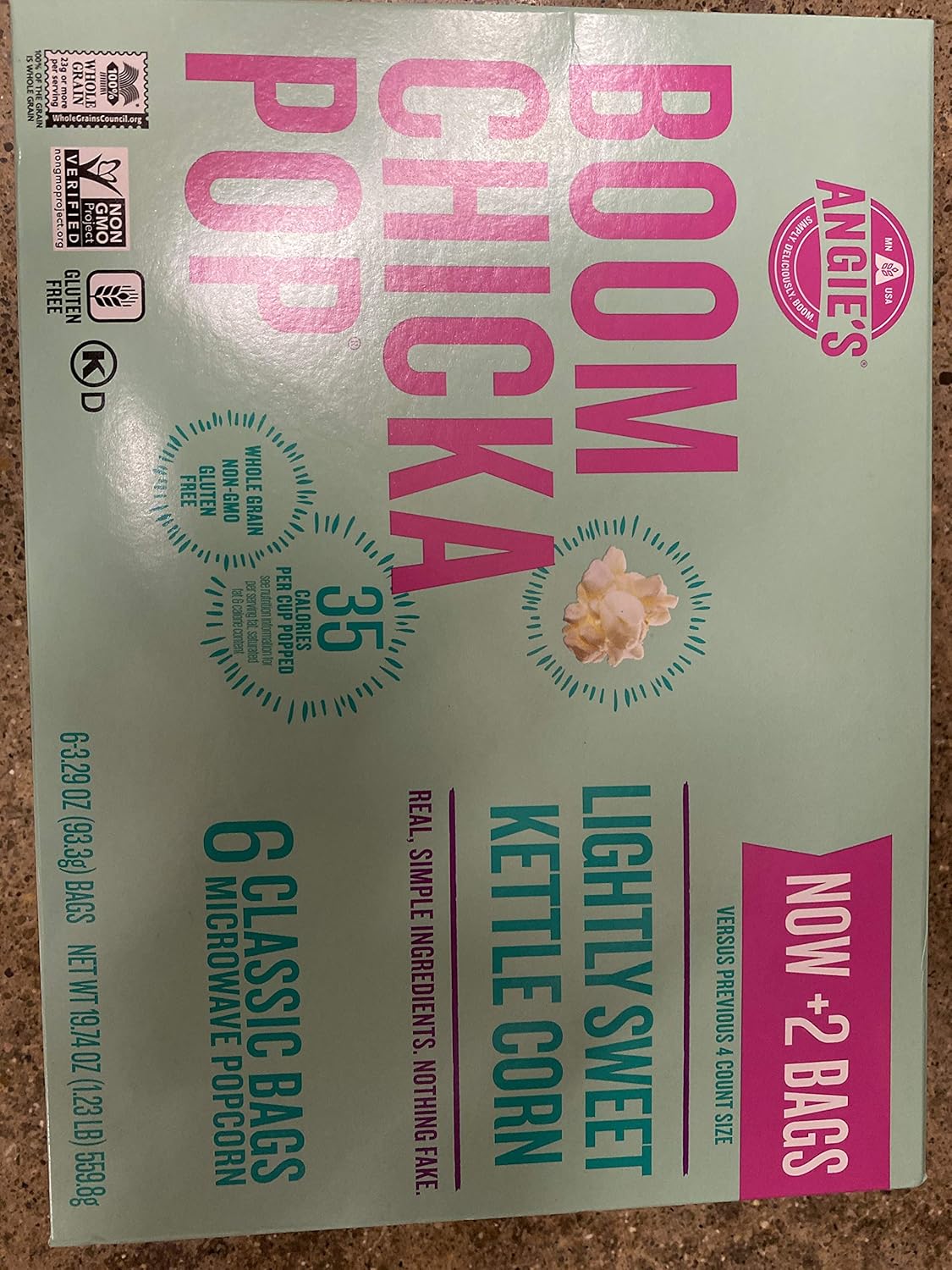 Amazon.com: Angie's Boom Chicka Pop Microwave Lightly Sweet Kettle Corn ...