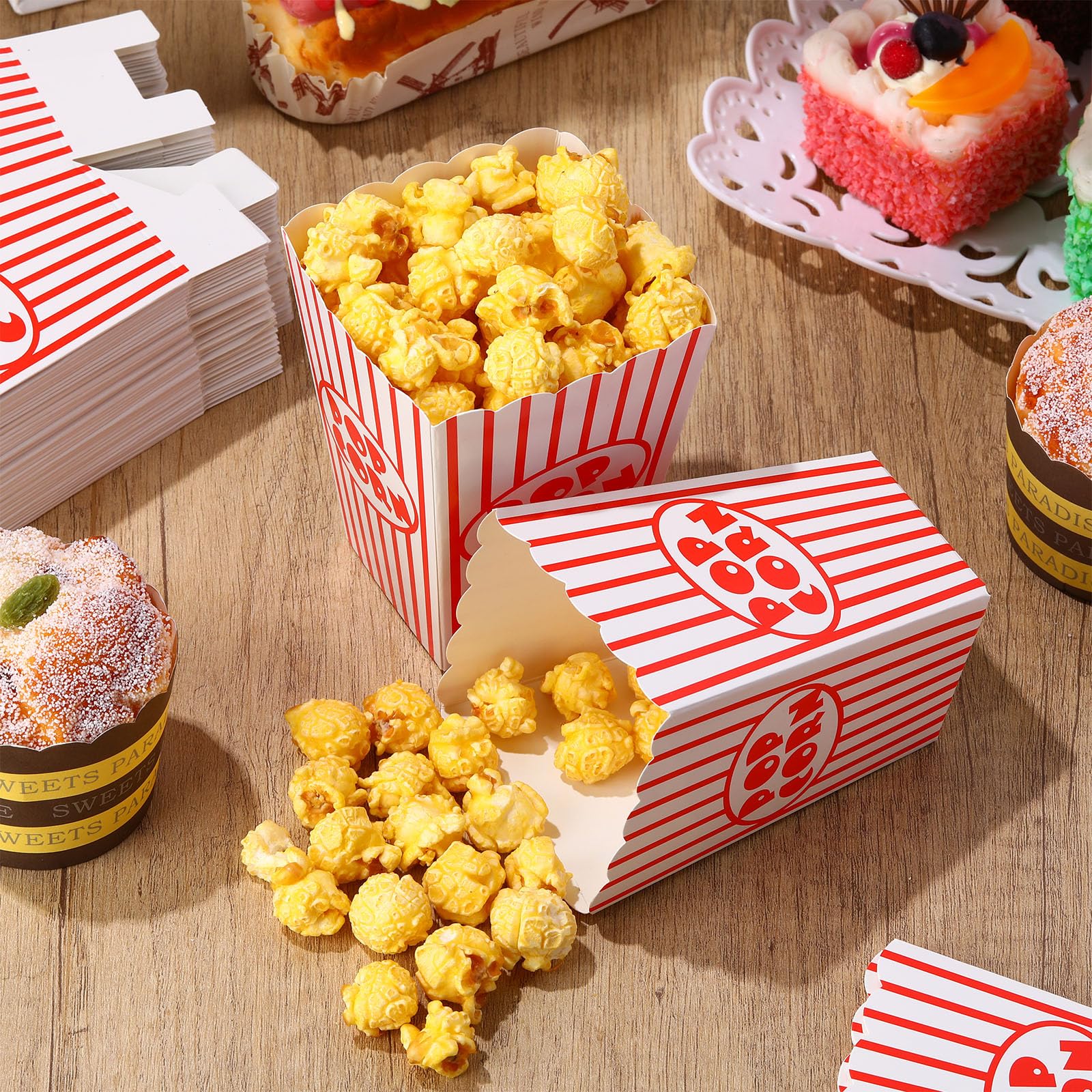 3x4 Inch Popcorn Containers Popcorn Bag Zopeal 200 Pcs And Clear Treat ...