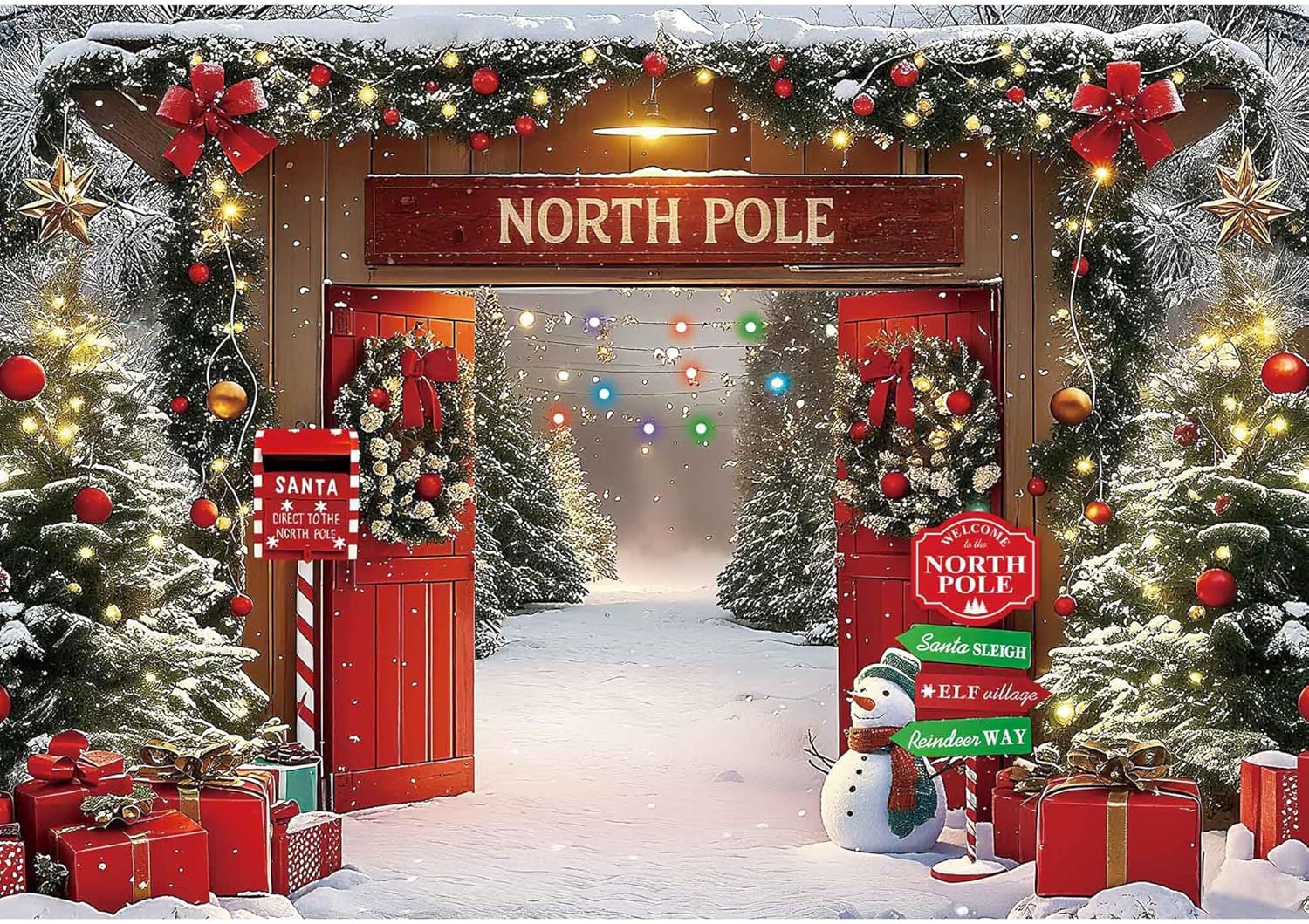 Amazon.com : Fluzimir 10x8ft Christmas Backdrops for Photography Winter ...