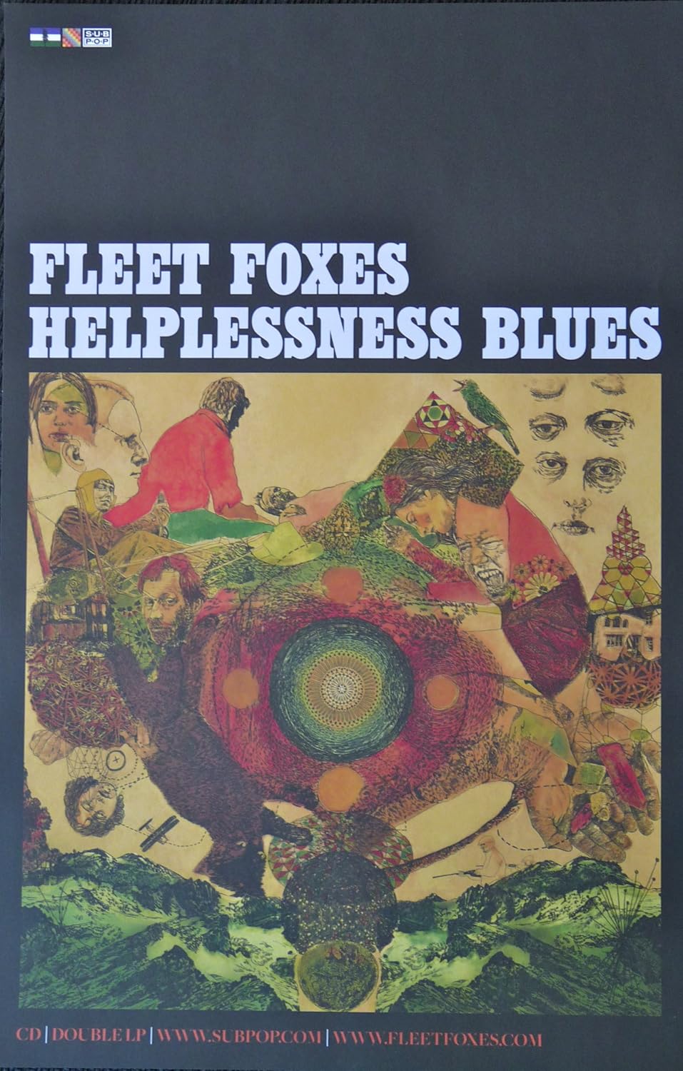 Amazon.com: Fleet Foxes - Helplessness Blues - Rare Advertising Poster ...