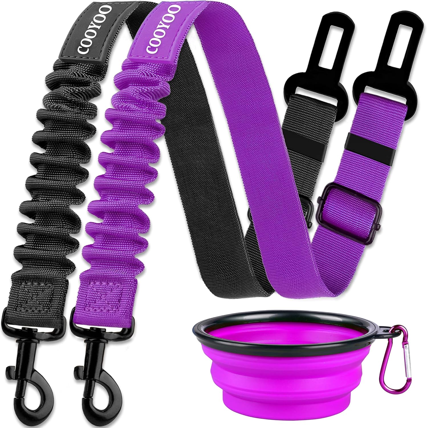 COOYOO Dog Seat Belt 3 Piece Set Retractable Dog Car Seatbelts cooyoo-dog-seat-belt-3-piece-set-retractable-dog-car-seatbelts