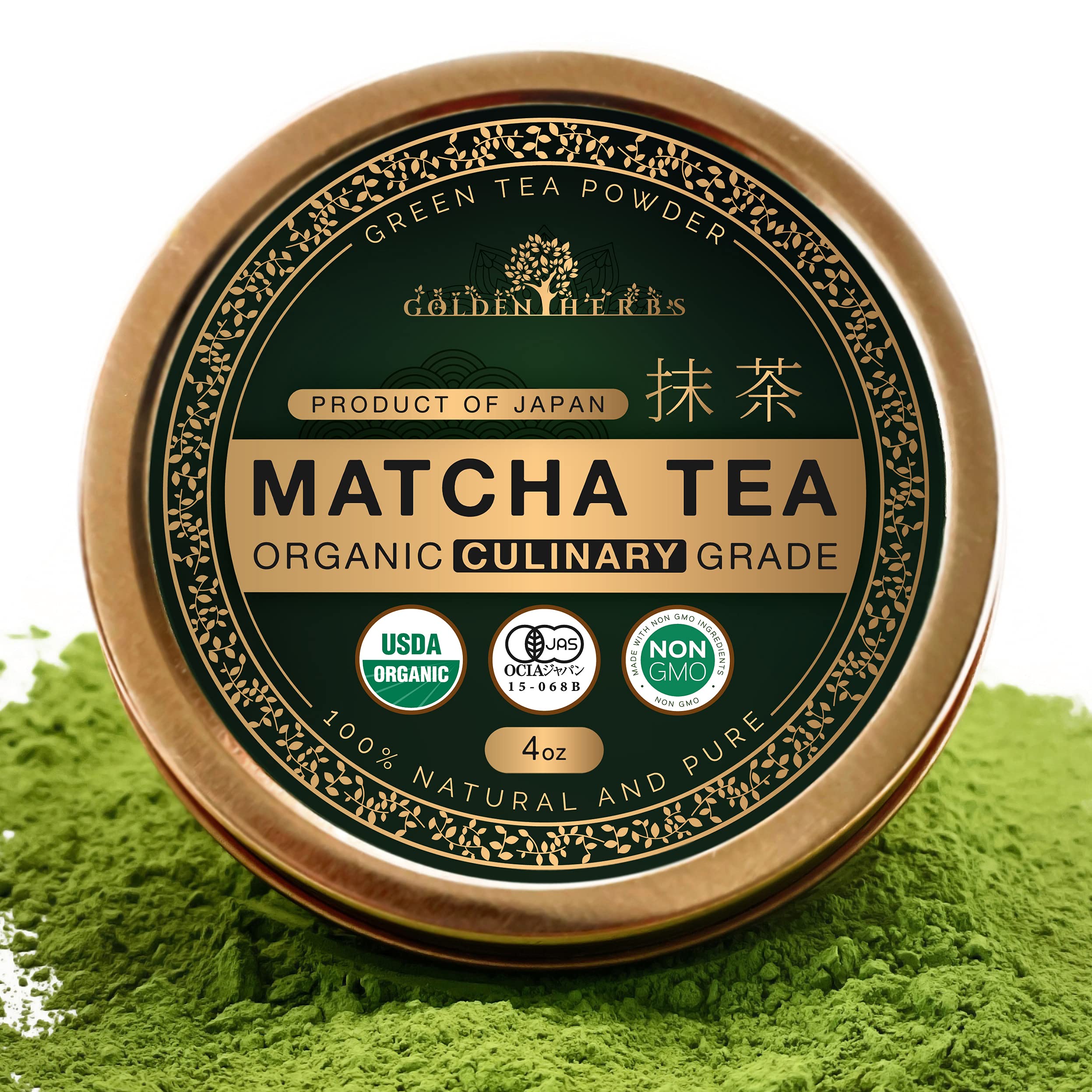 Buy Golden s Superior Japanese Matcha Tea. Unsweetened Matcha Green Tea ...