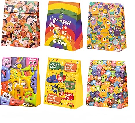 Amazon.com: String Tie Seal Reusable Medium Size 6 Pack Colorful Funny ...