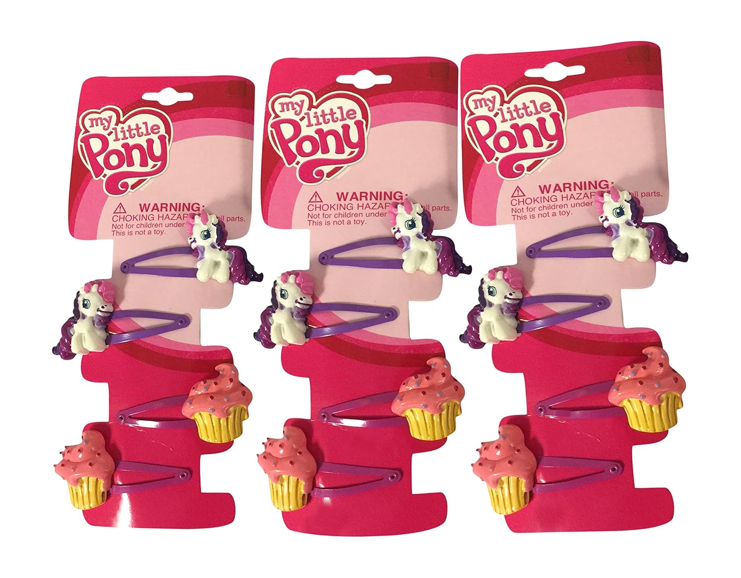Amazon.com : My Little Pony Hair Clips 3 Sets (12 Clips total) Rainbow ...
