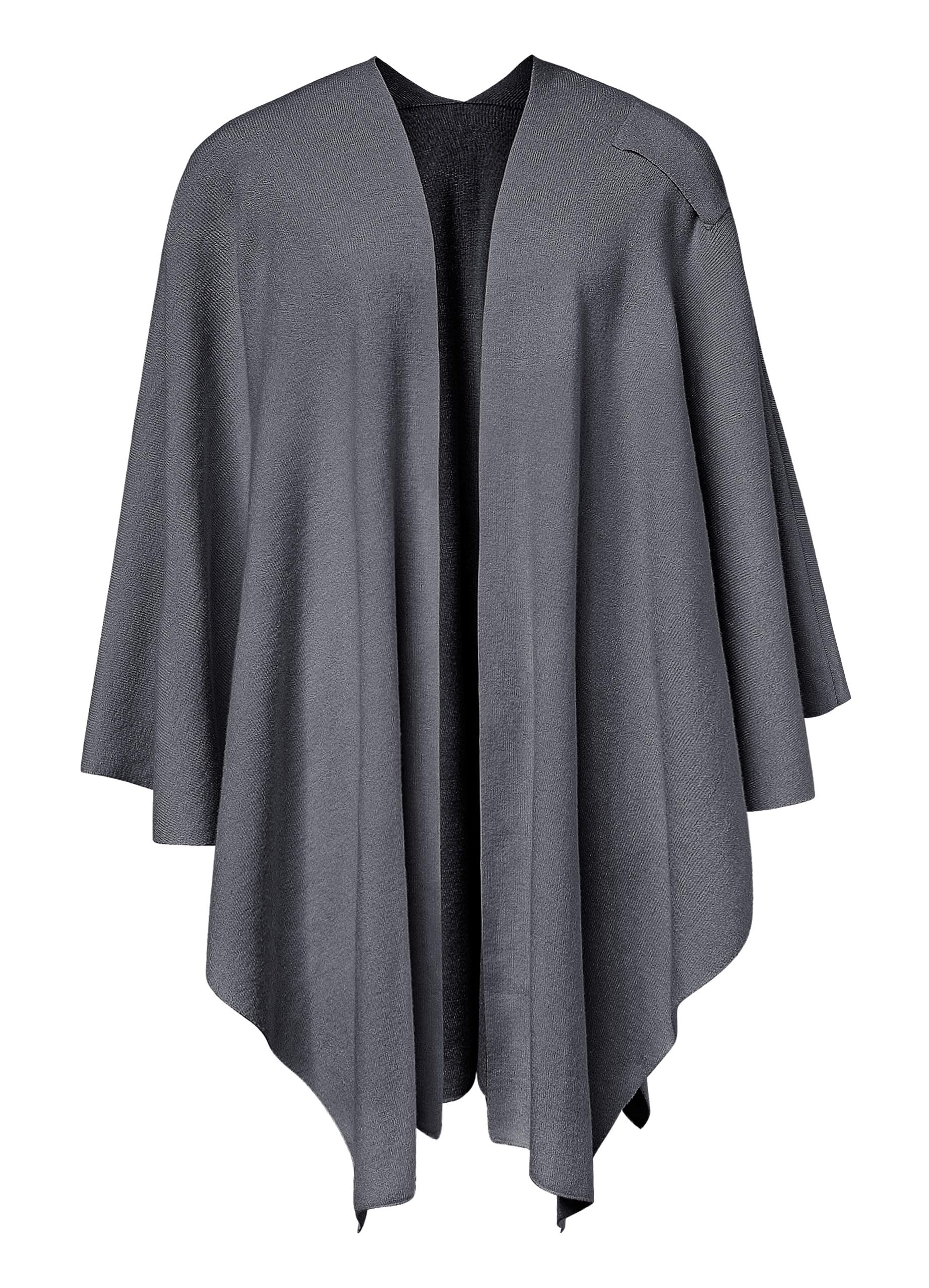 Snapklik.com : Womens Large Cross Front Poncho Sweater Wrap Topper ...
