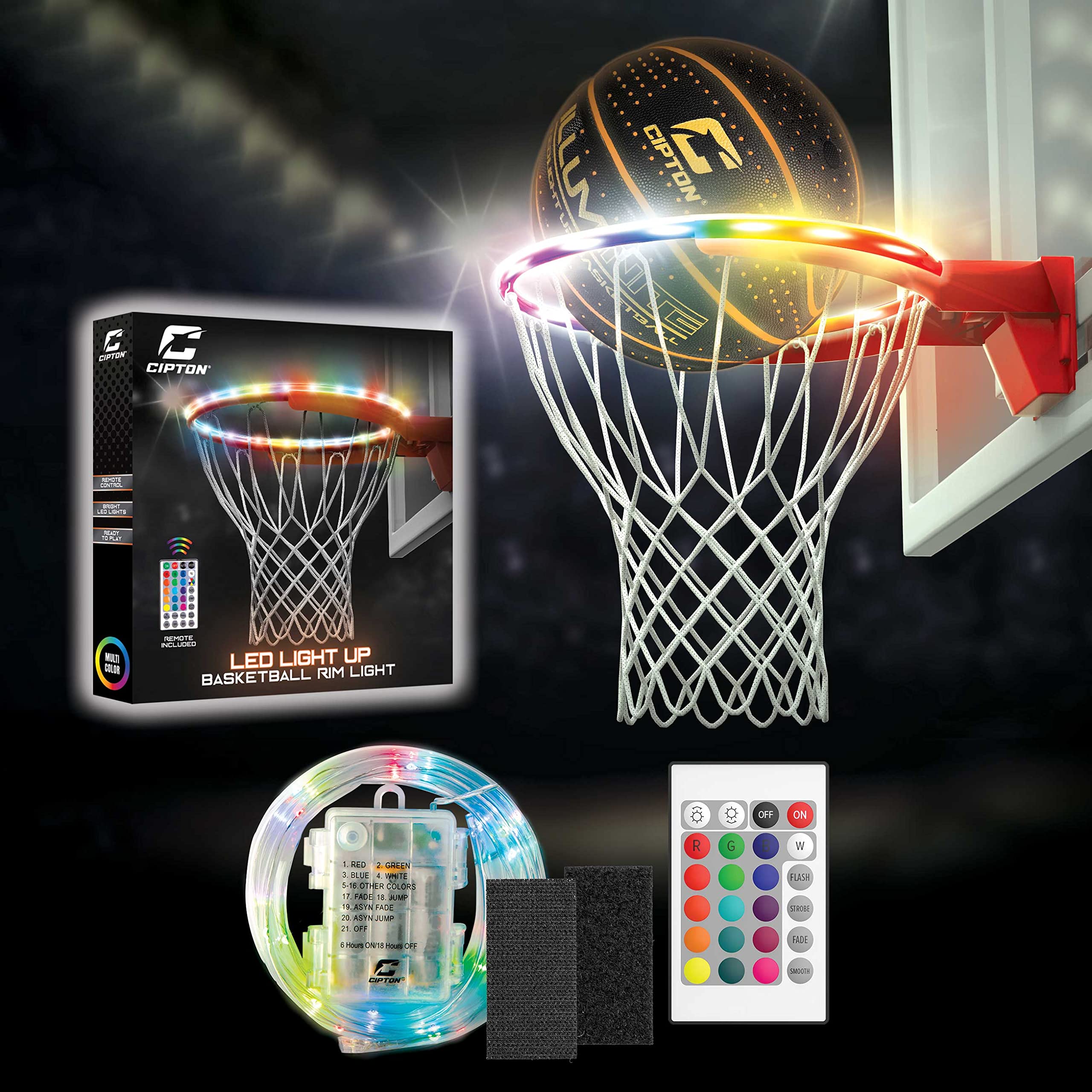 Amazon.com : Cipton Glow in The Dark Basketball, LED Light Up ...