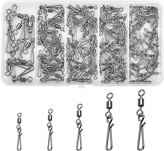Amazon.com : Rolling Swivel with Hanging Snap Swivel Kit, 150pcs Quick ...