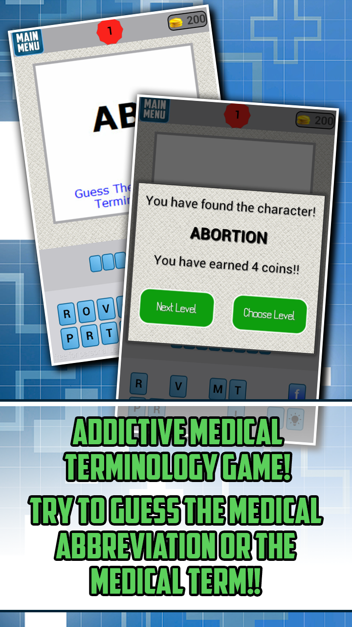 Medical Terminology And Abbreviation Word Game - 1 Pic 1 Med Term - App ...