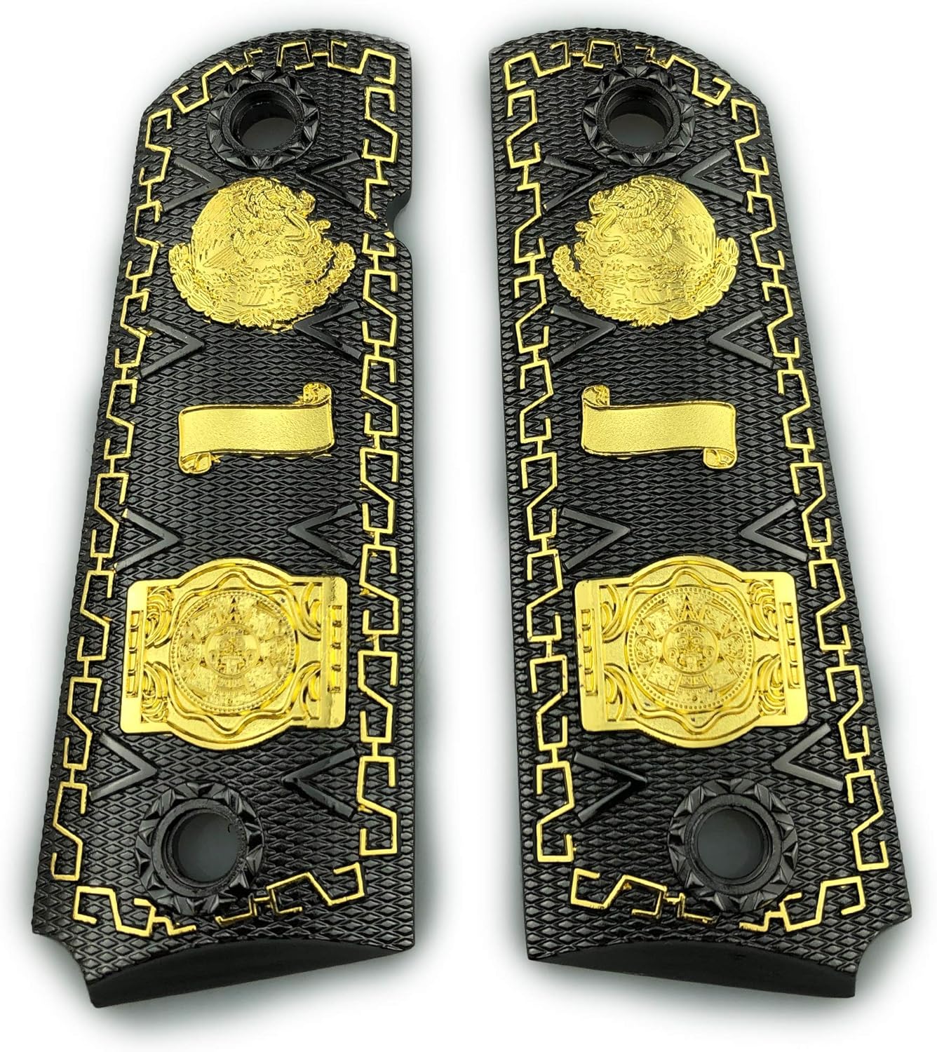 Calendario azteca 1911 Puños tamaño completo para Kimber Colt Rock ...