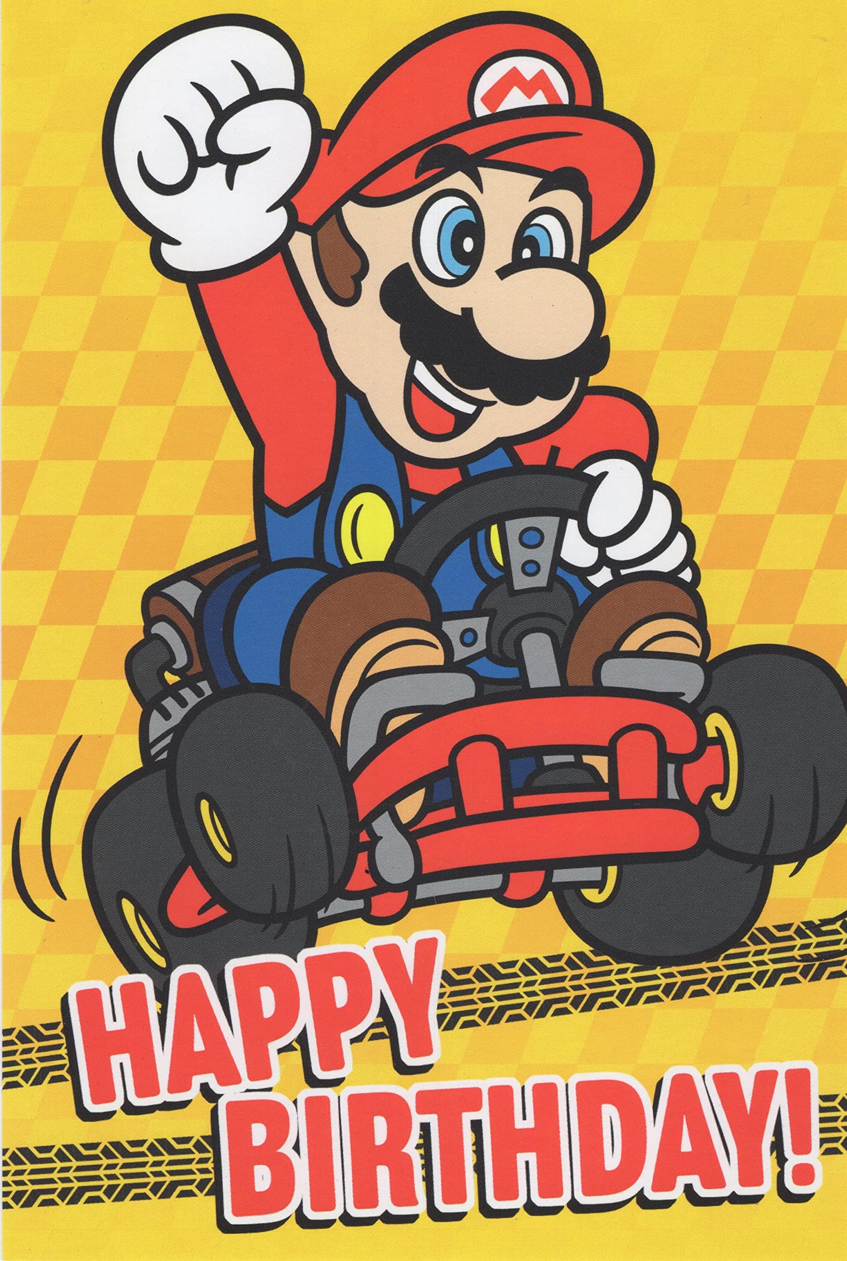 Amazon.com : Mario Kart Mario Happy Birthday Card - Hope It's Great ...