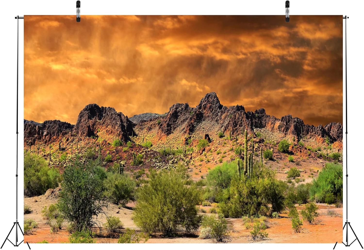 Amazon.com : Loccor 10x8ft Fabric Desert Backdrop Flying Sand Sky ...