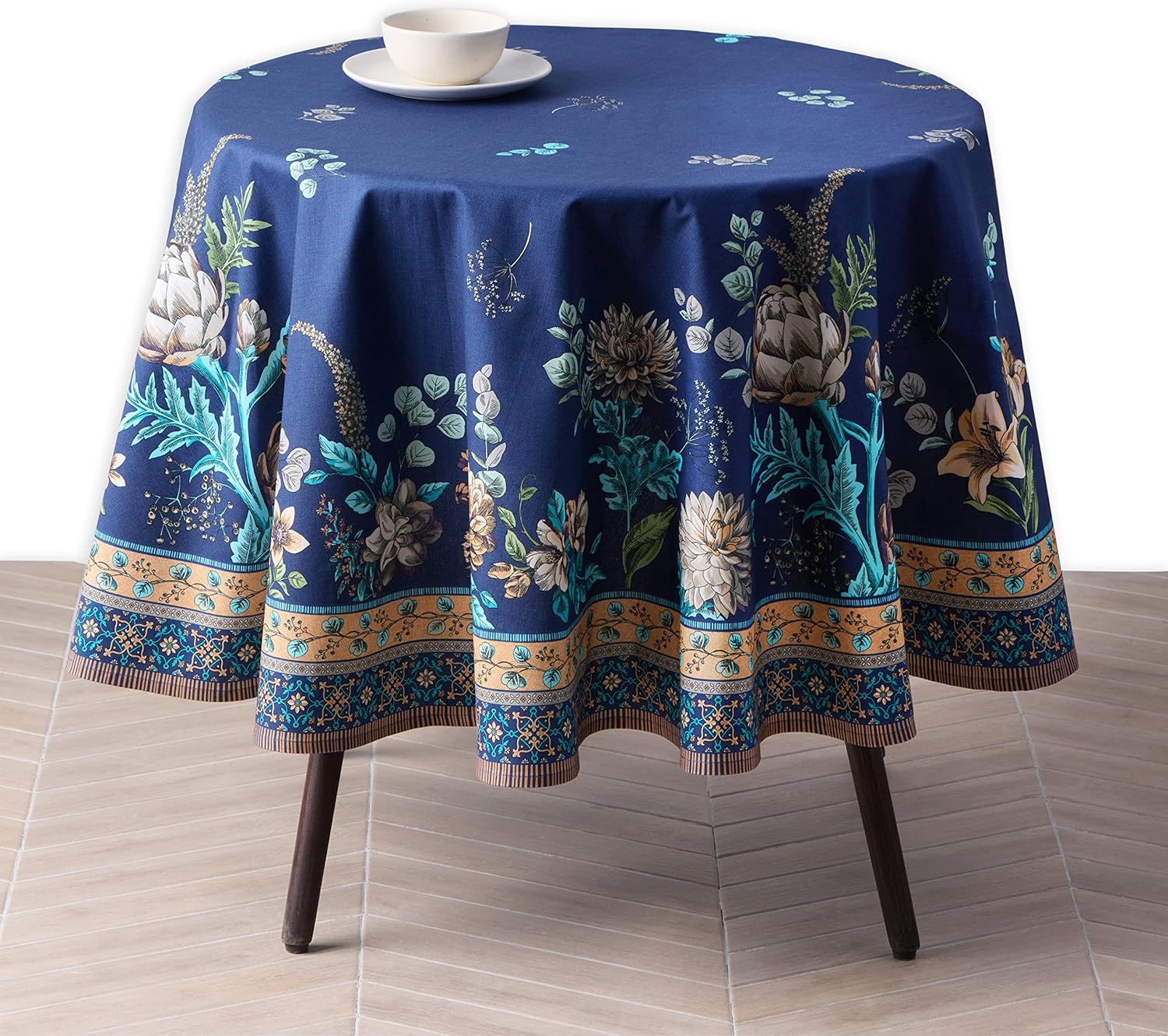 Amazon.com: Maison d' Hermine Premium Table Cloth Round Table 100% ...