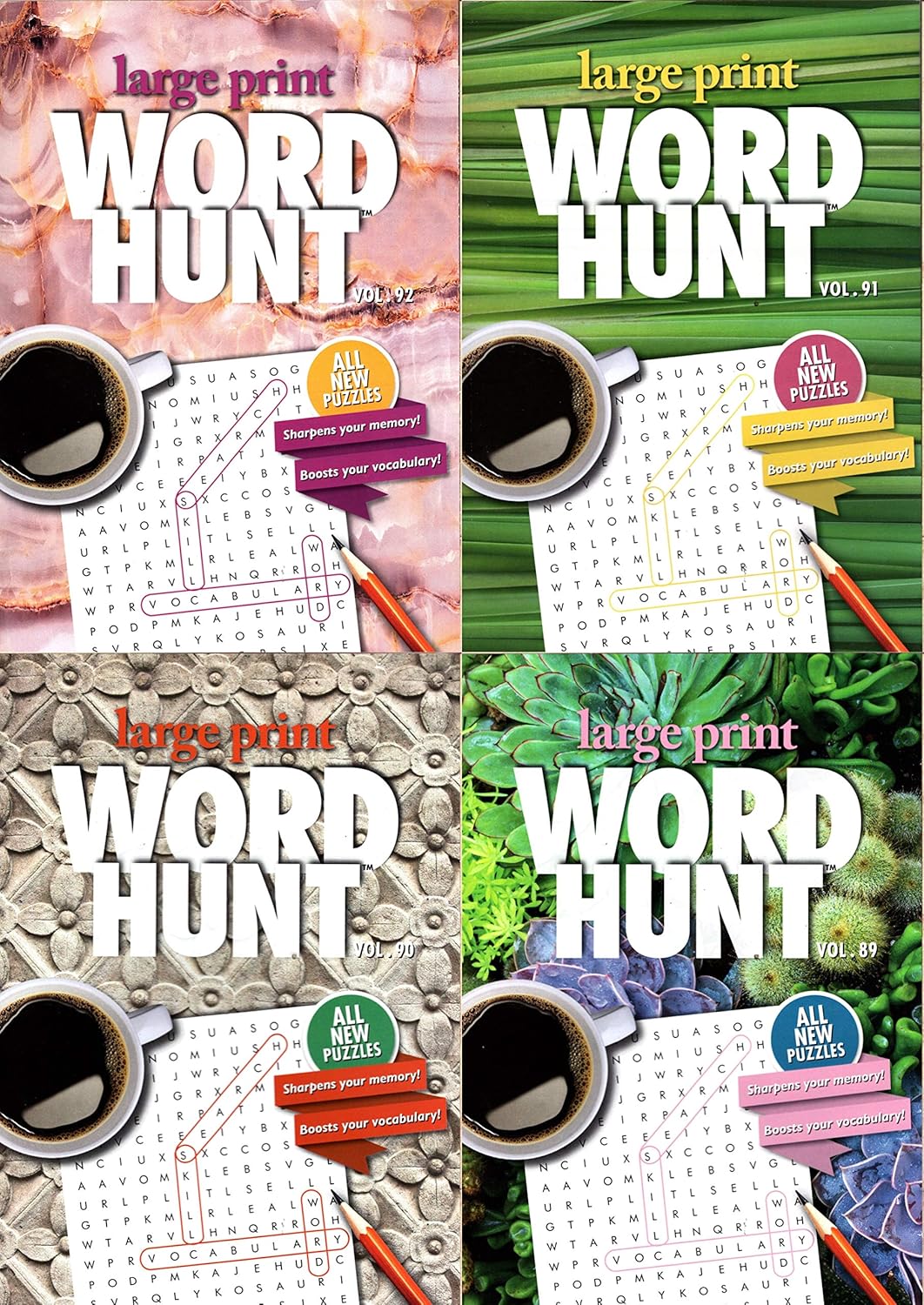 Large Print Word Hunt - All New Puzzles - Sharpen Your Memory, Boost ...