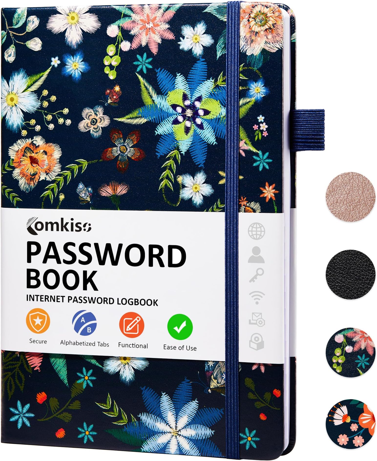 Amazon.com : JUBTIC Password Book with Individual Alphabetical Tabs, 7 ...