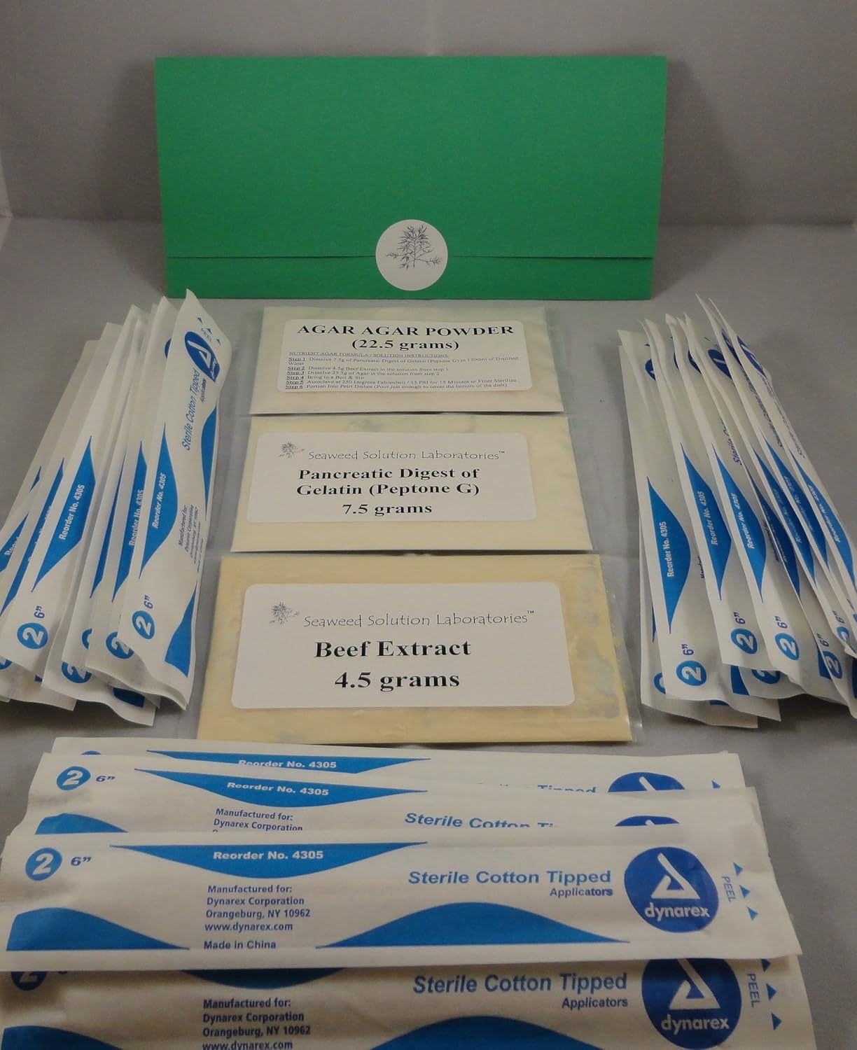 Nutrient Agar Kit, Includes 50 Sterile Petri Dishes with Lids & 50 ...