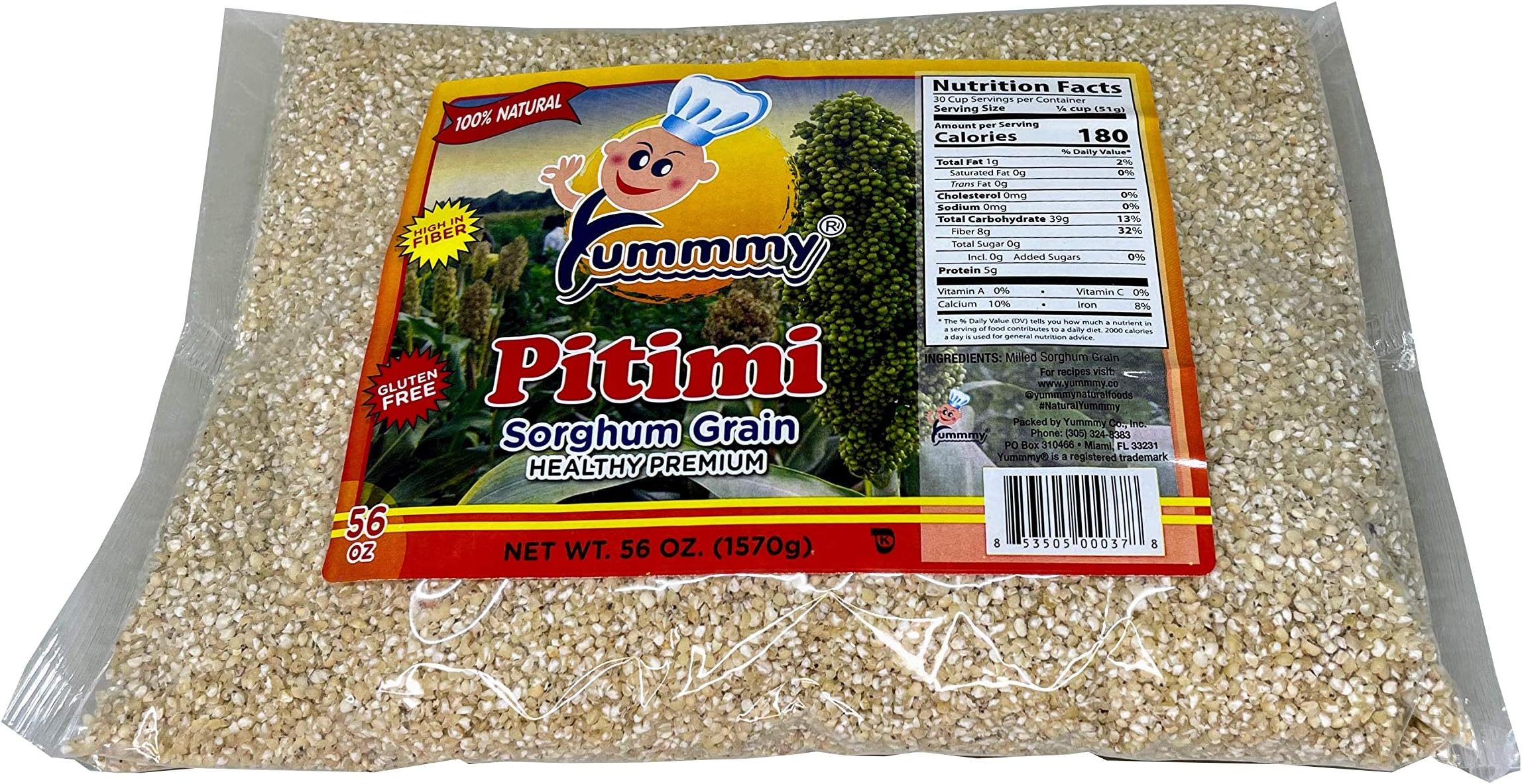 Amazon.com : Yummmy Sorghum Millet Pitimi, Milled Coarse Grain, 56 Oz ...
