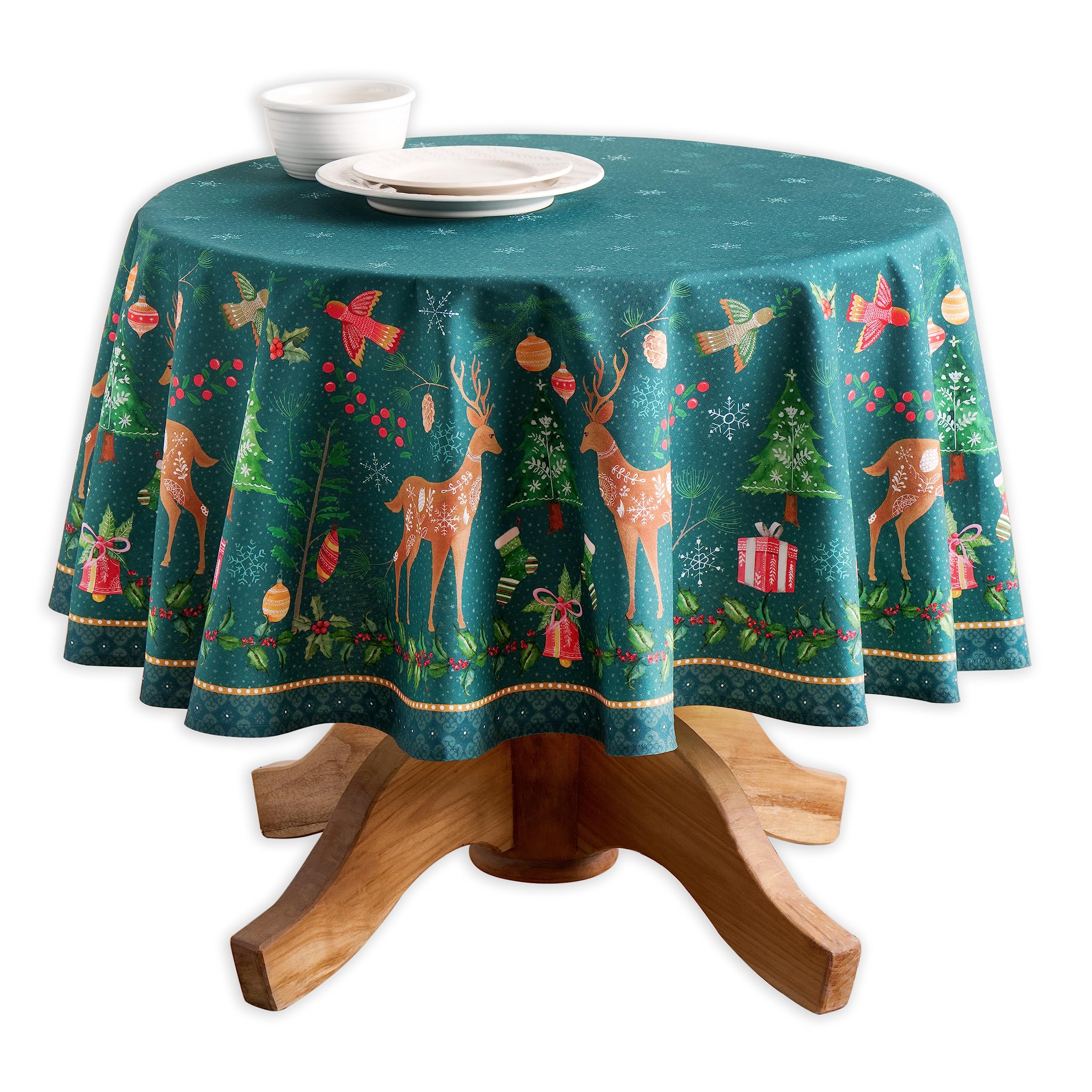 Amazon.com: Maison d' Hermine 100% Cotton Table Cover - 69" Diameter ...