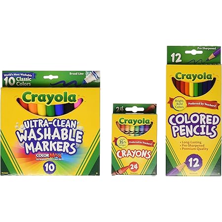 Amazon.com: Crayola Back To School Supplies Set (80ct), Crayons ...