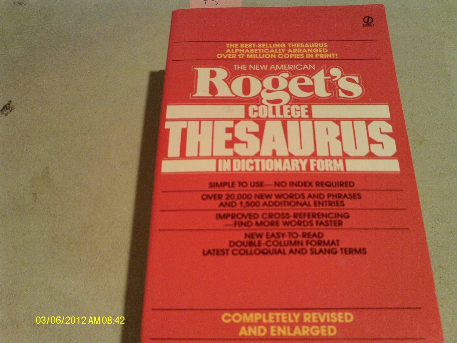 Amazon | Roget's College Thesaurus in Dictionary Form, The New American ...