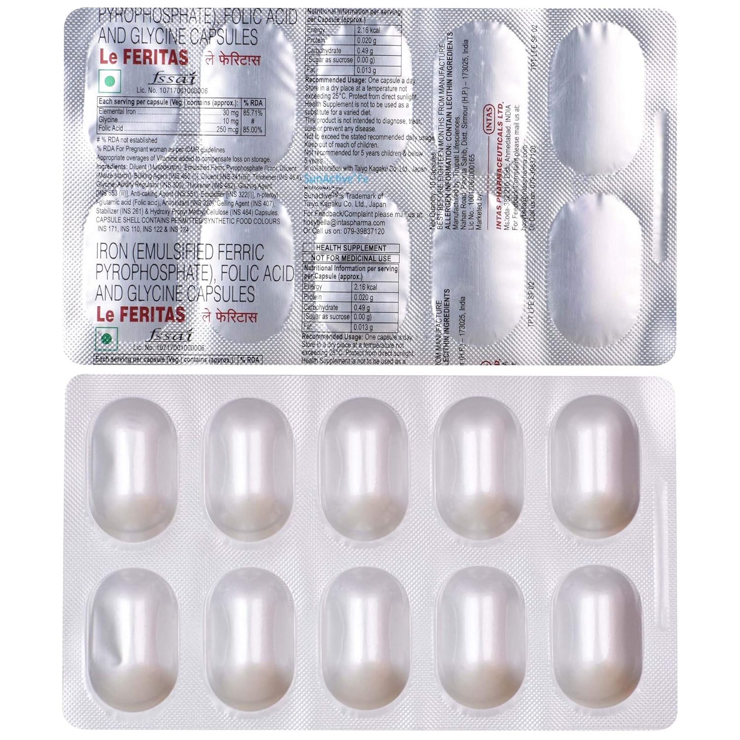 Le Feritas - Strip of 10 Capsules : Amazon.in: Health & Personal Care