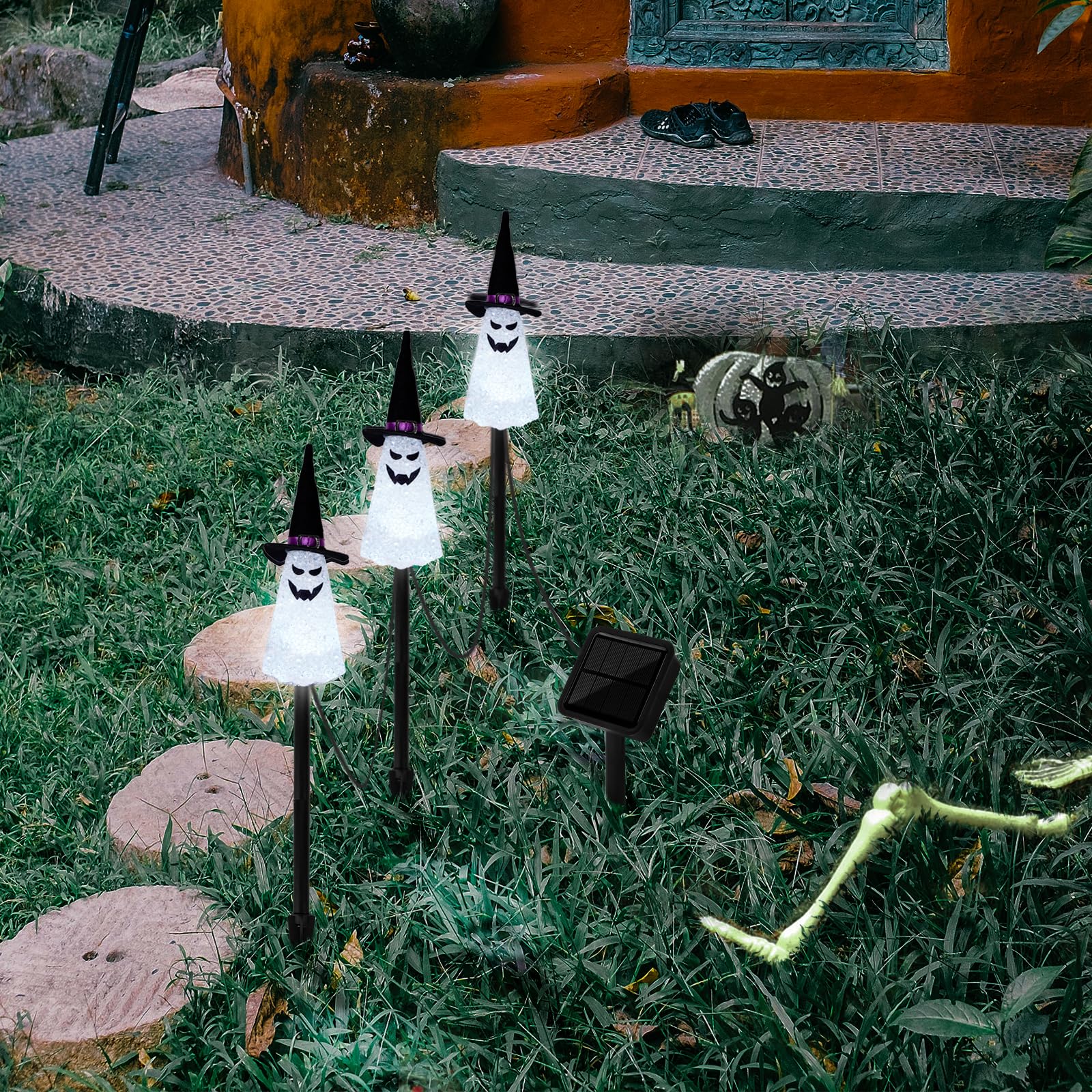 Ghost Halloween Solar Lighted Pathway Markers